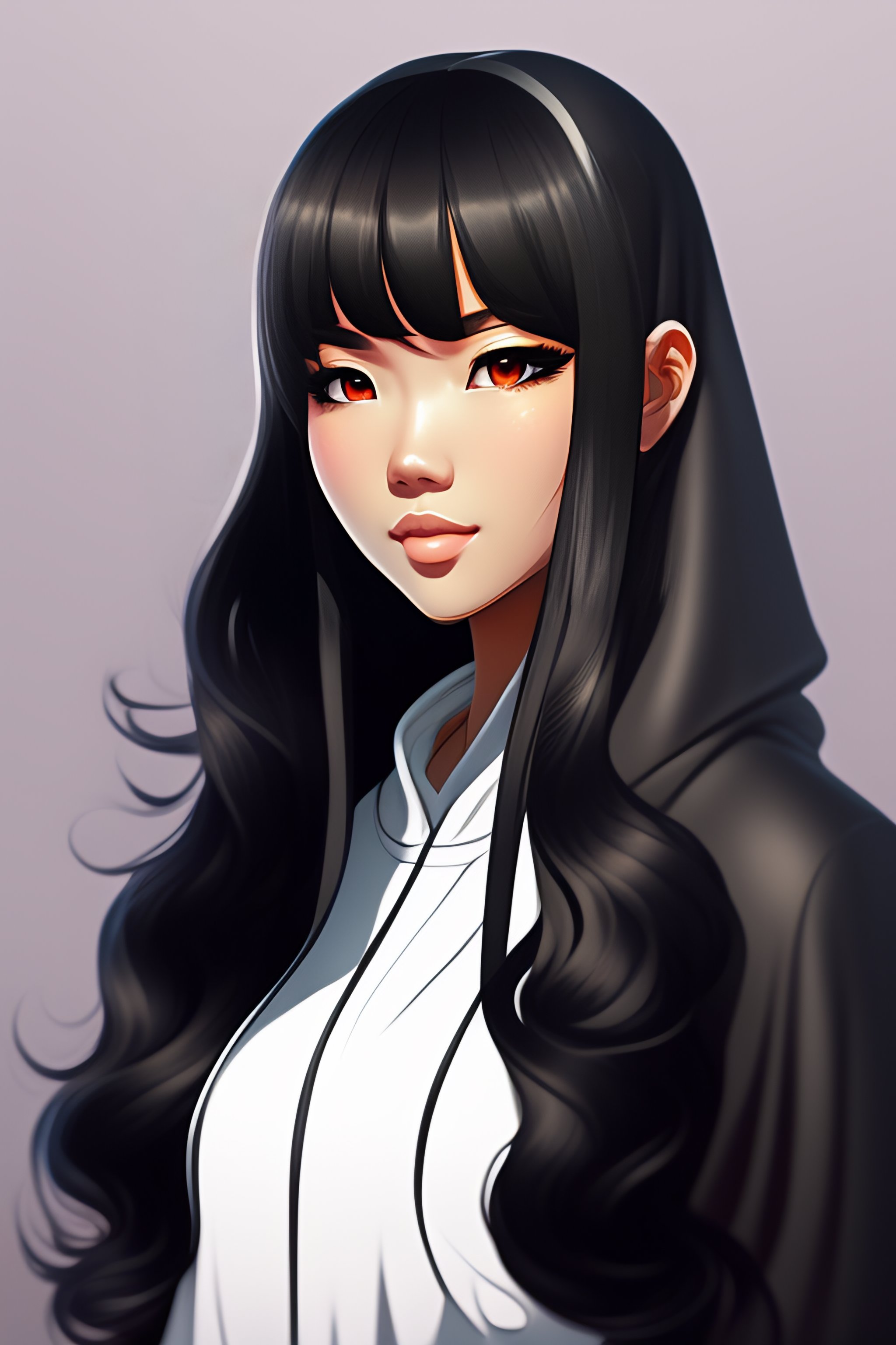 Lexica - Portrait of a beautiful LAOTIAN girl with very long hair and ...