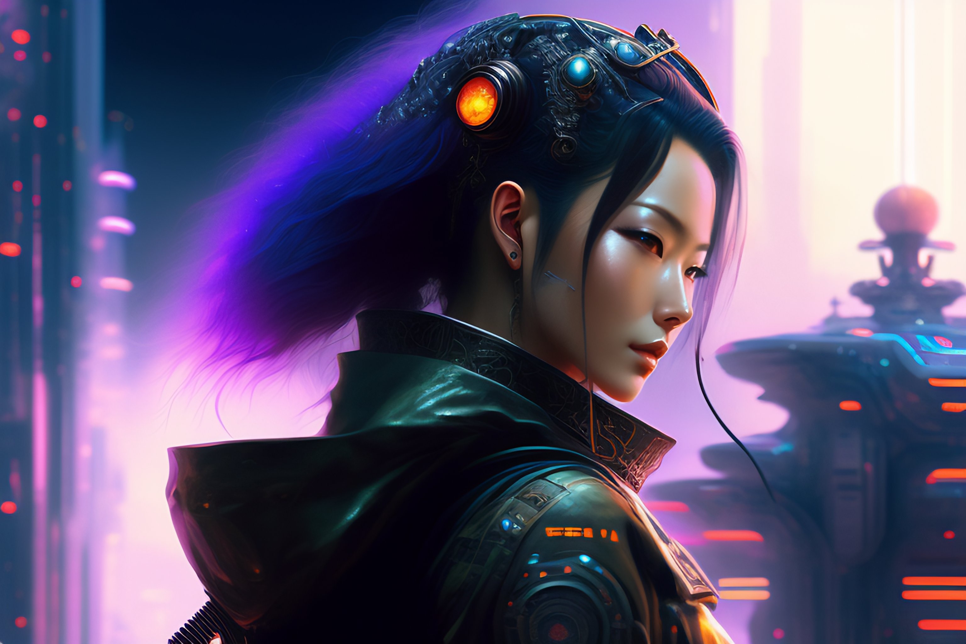 Lexica - A painting of a sci - fi fi fi fi fi fi fi fi fi fi, cyberpunk ...