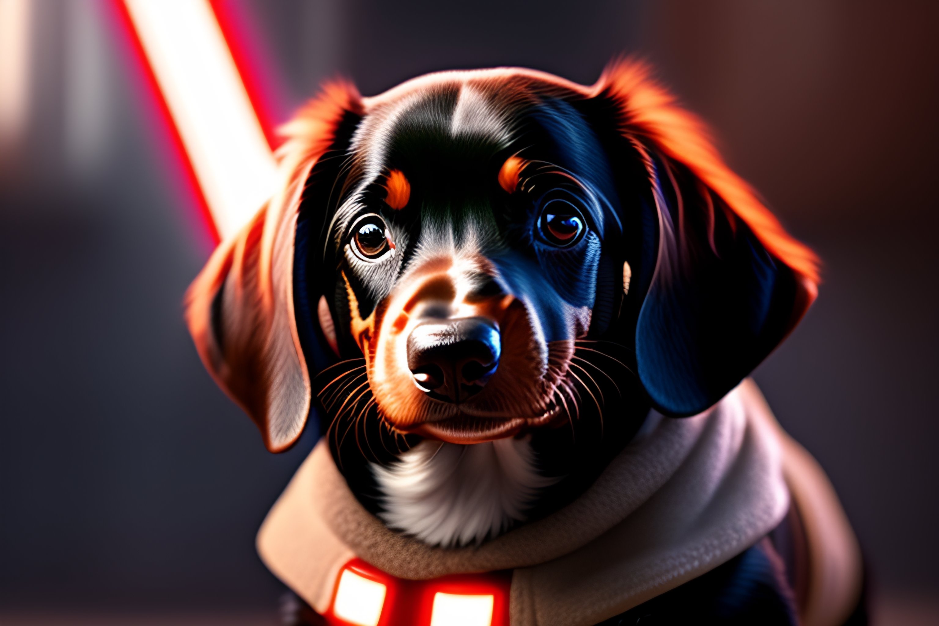 Lexica - Star wars Scene with a cute small black and brown long hair ...