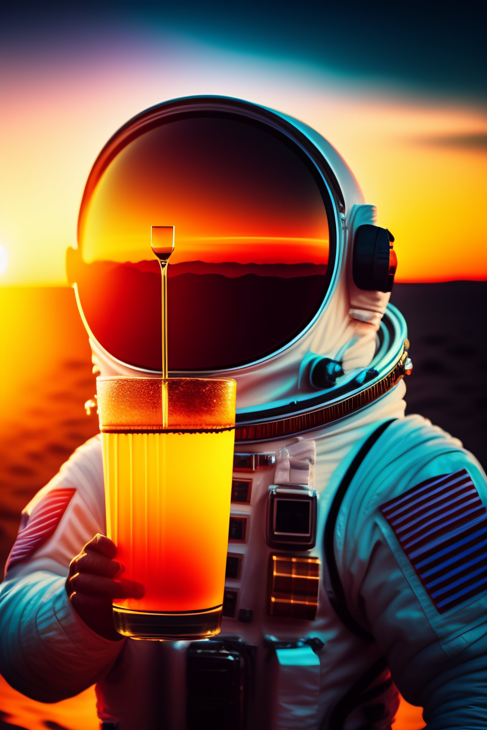 Astronaut Holding A Drink