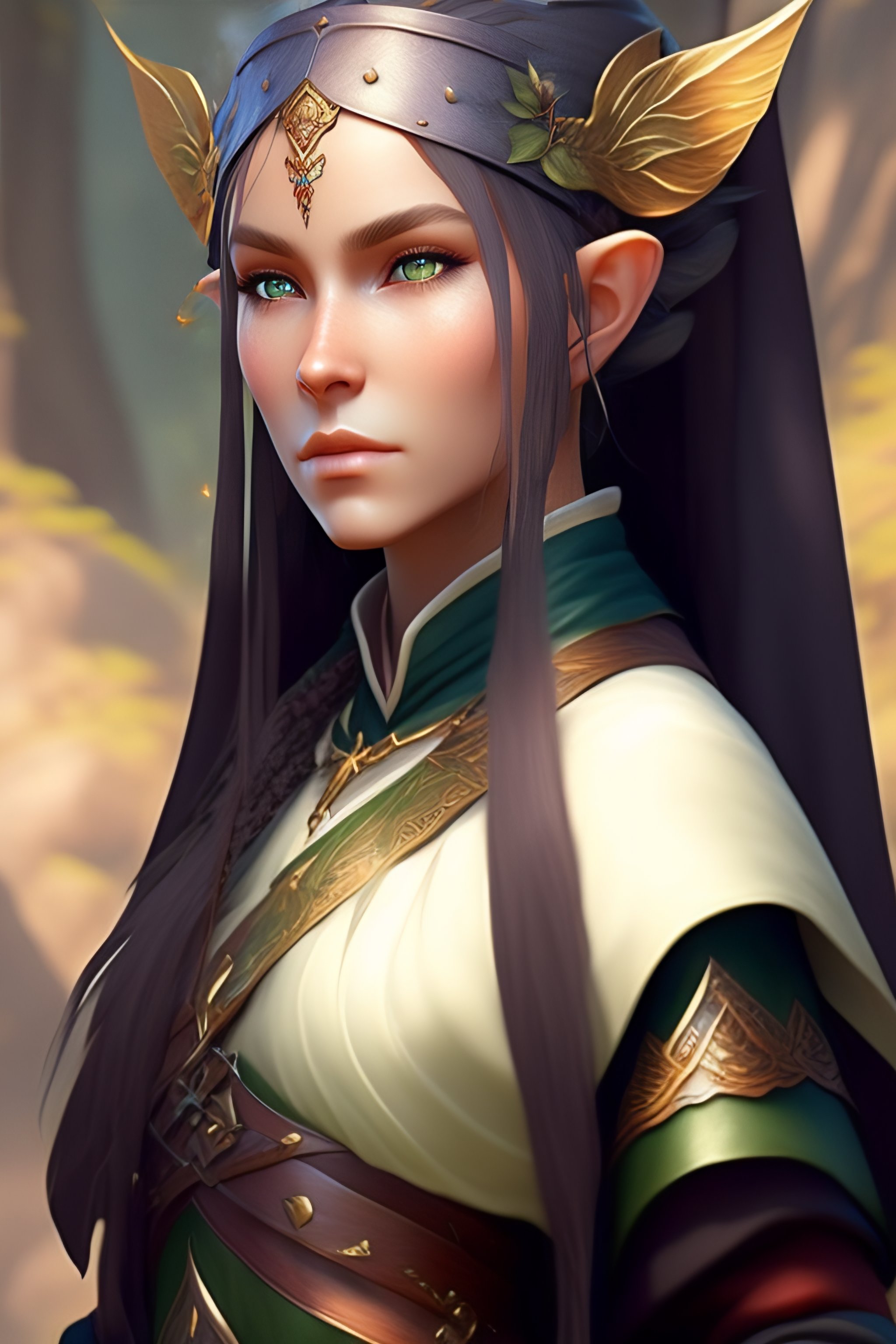 Lexica - A kid elf fairy with a feminine childish face. She has ...