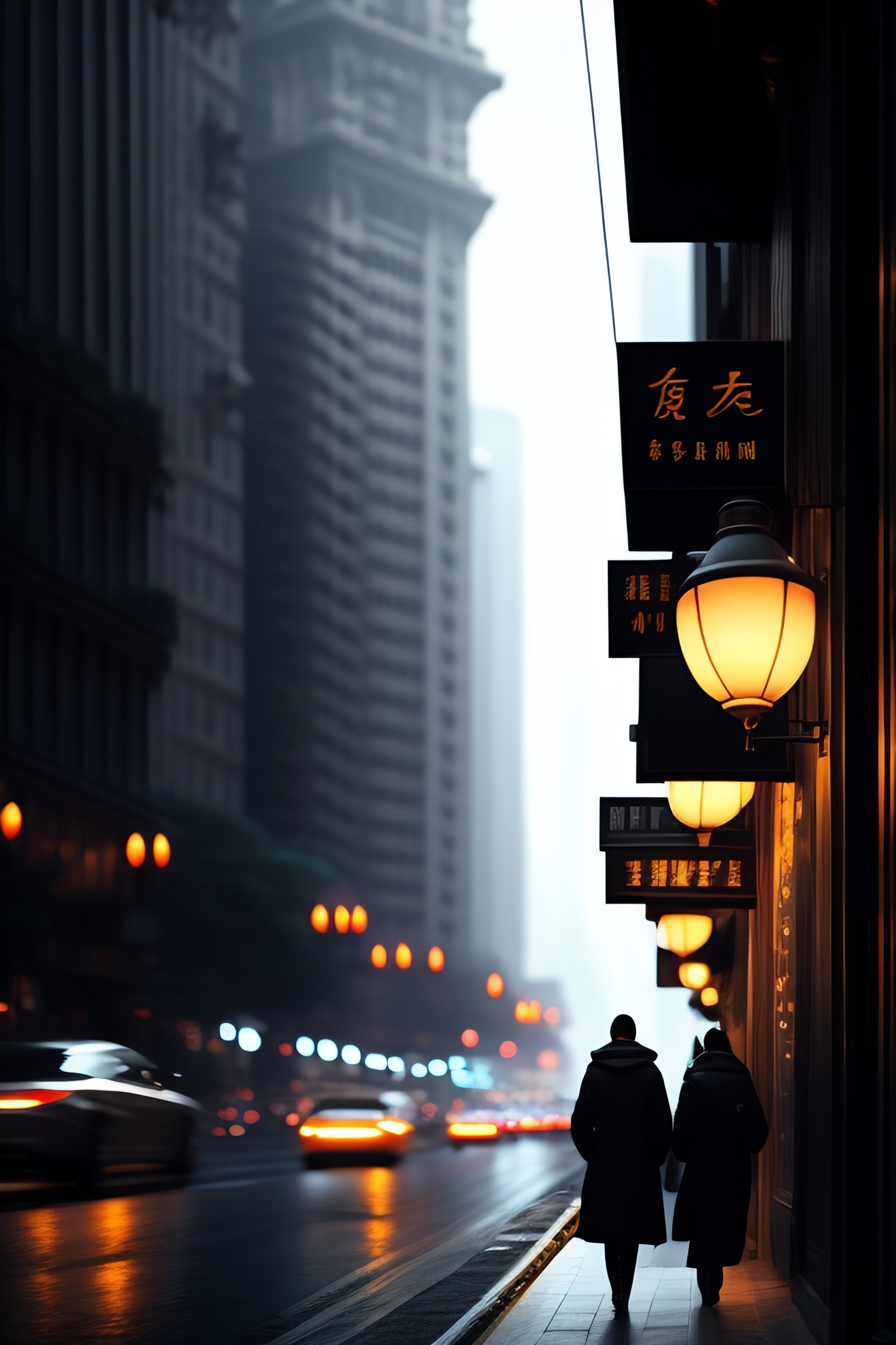Lexica - Shanghai street 50s, portrait, powerfull, intricate, elegant ...