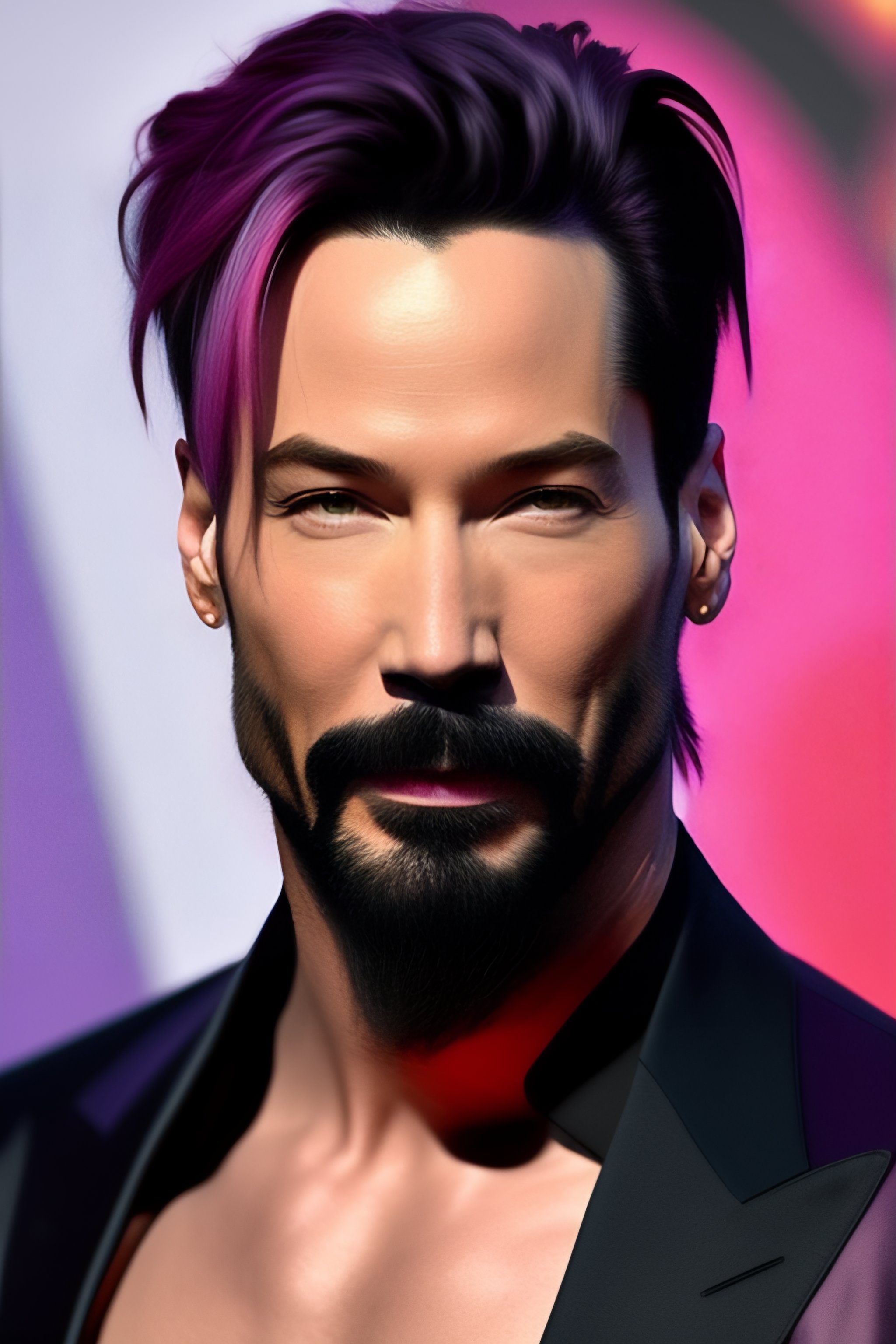 Lexica - Pink hair keanu reeves