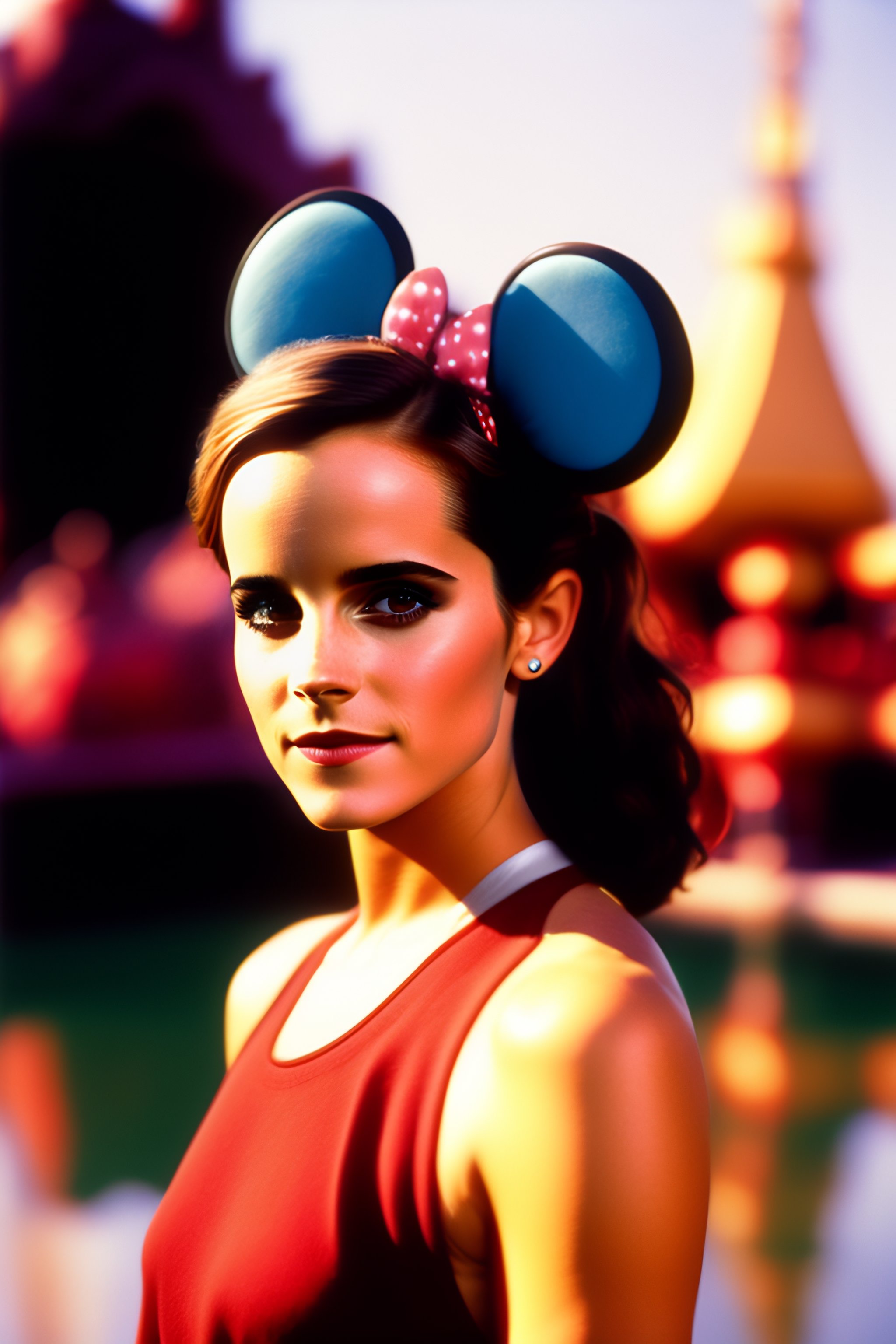 Lexica - Polaroid photo of a attractive Emma Watson in a loose tank top ...