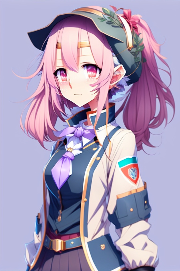 Lexica - 2d anime girl, front side, cute anime, no background