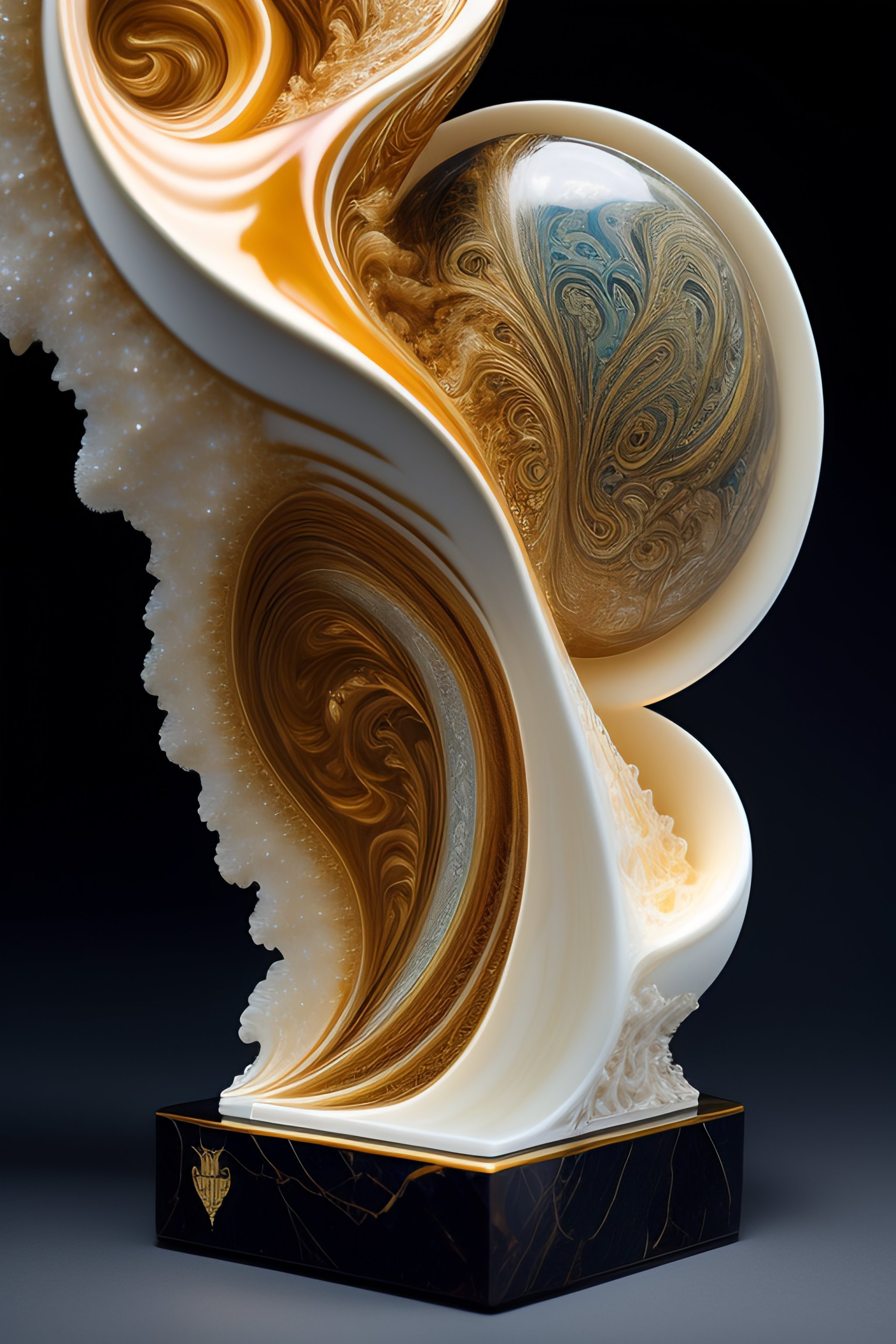 Lexica - Marble sculpture of batman, dripping, mandelbulb, oil, melting ...