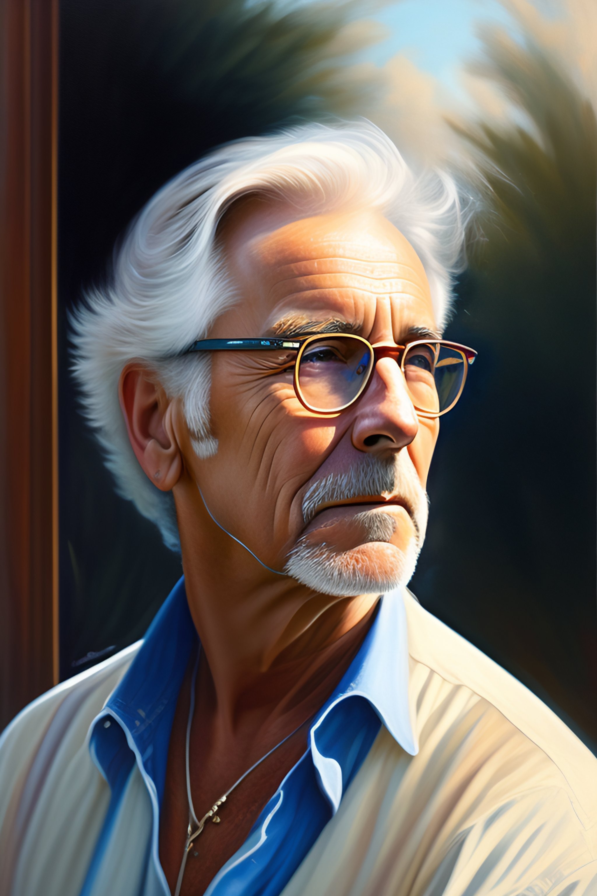 Lexica - Portrait of an artistic all american male writer over 70