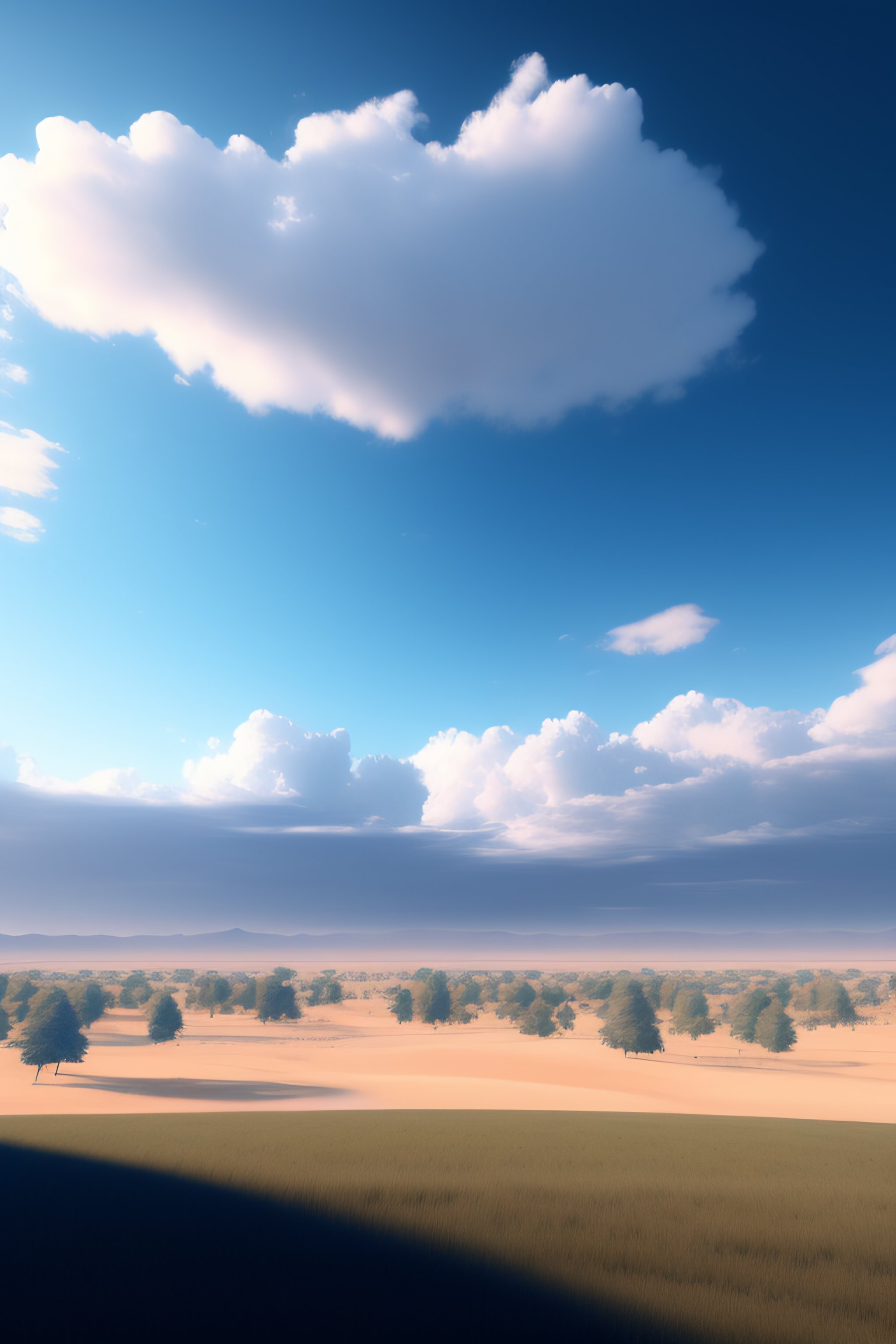 Lexica - Large banner blue skies and clouds, soft, Unreal Ungine, 8K ...