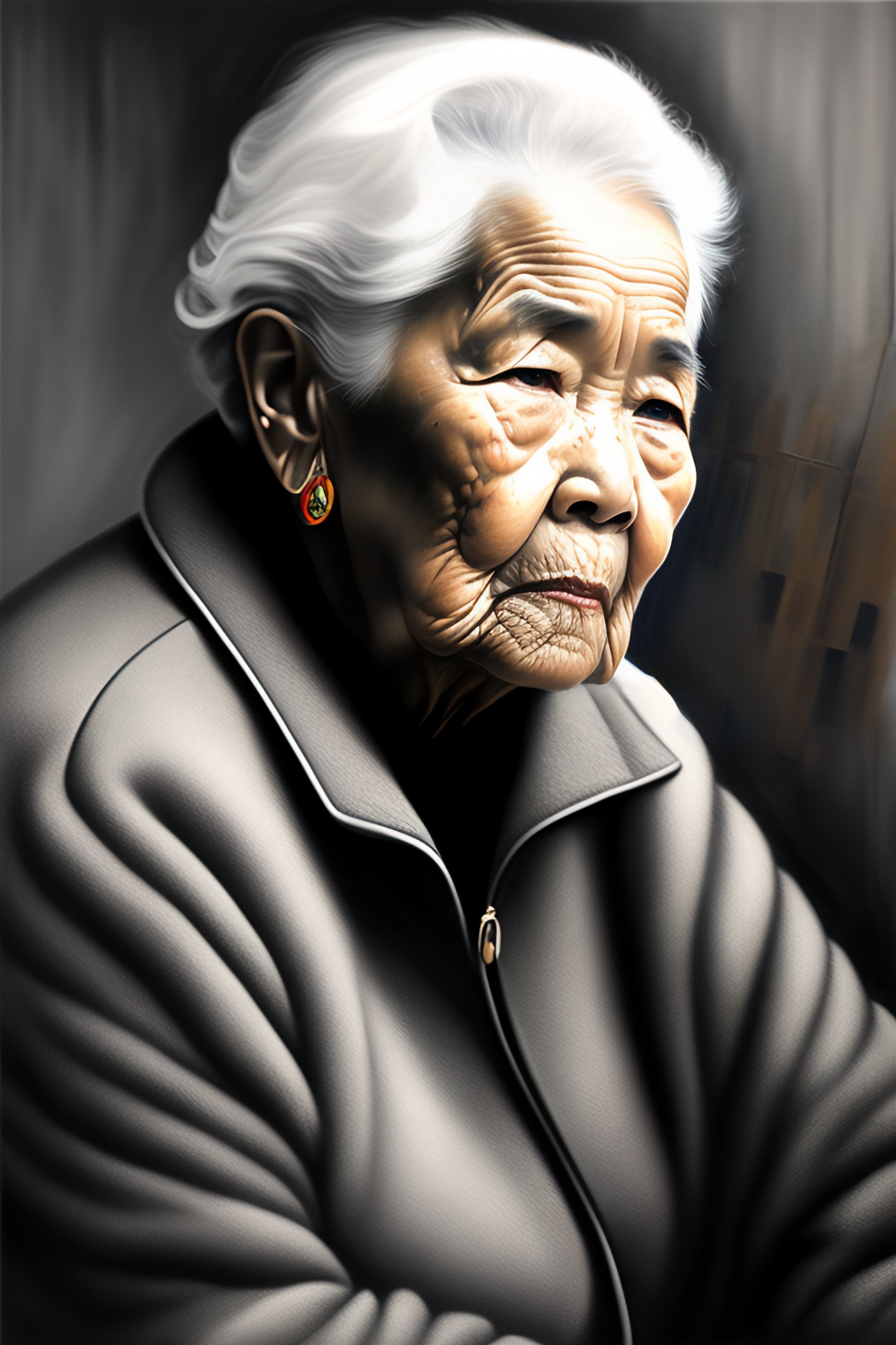 Lexica - An old person, 80 years old, wrinkled, sad face ljie gaoart ...