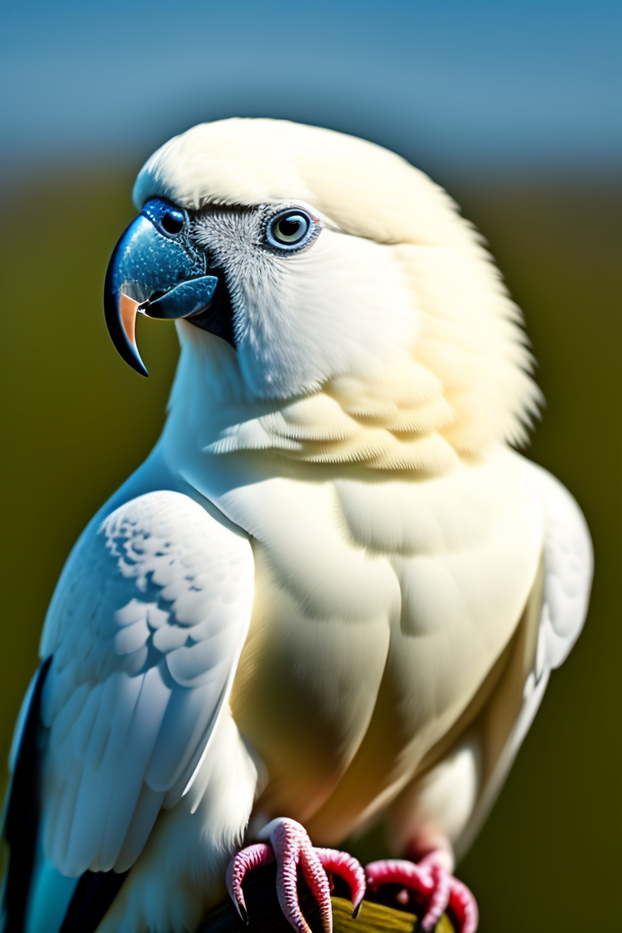 Lexica - A white parrot