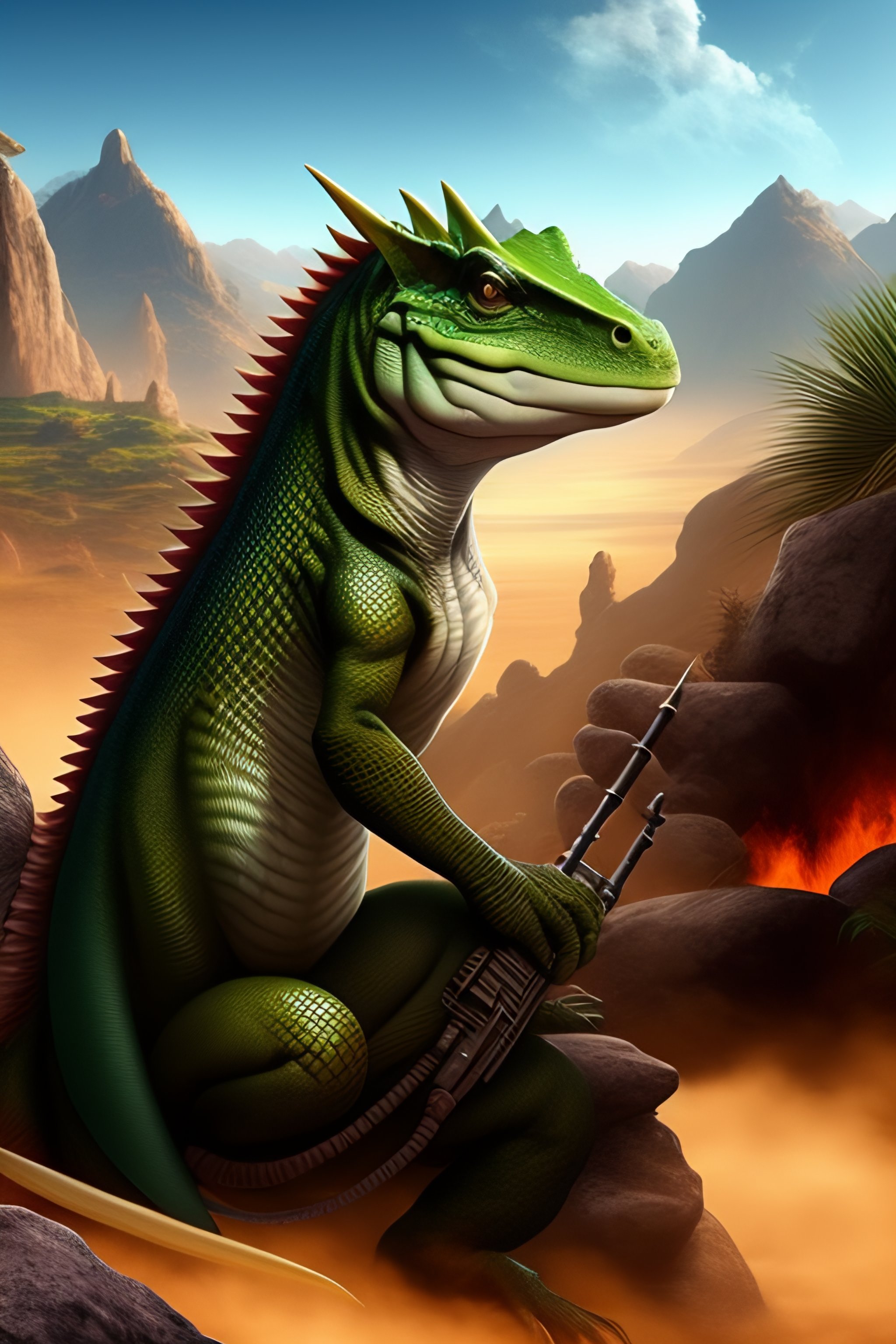 Lexica - Lizardman ranger rpg