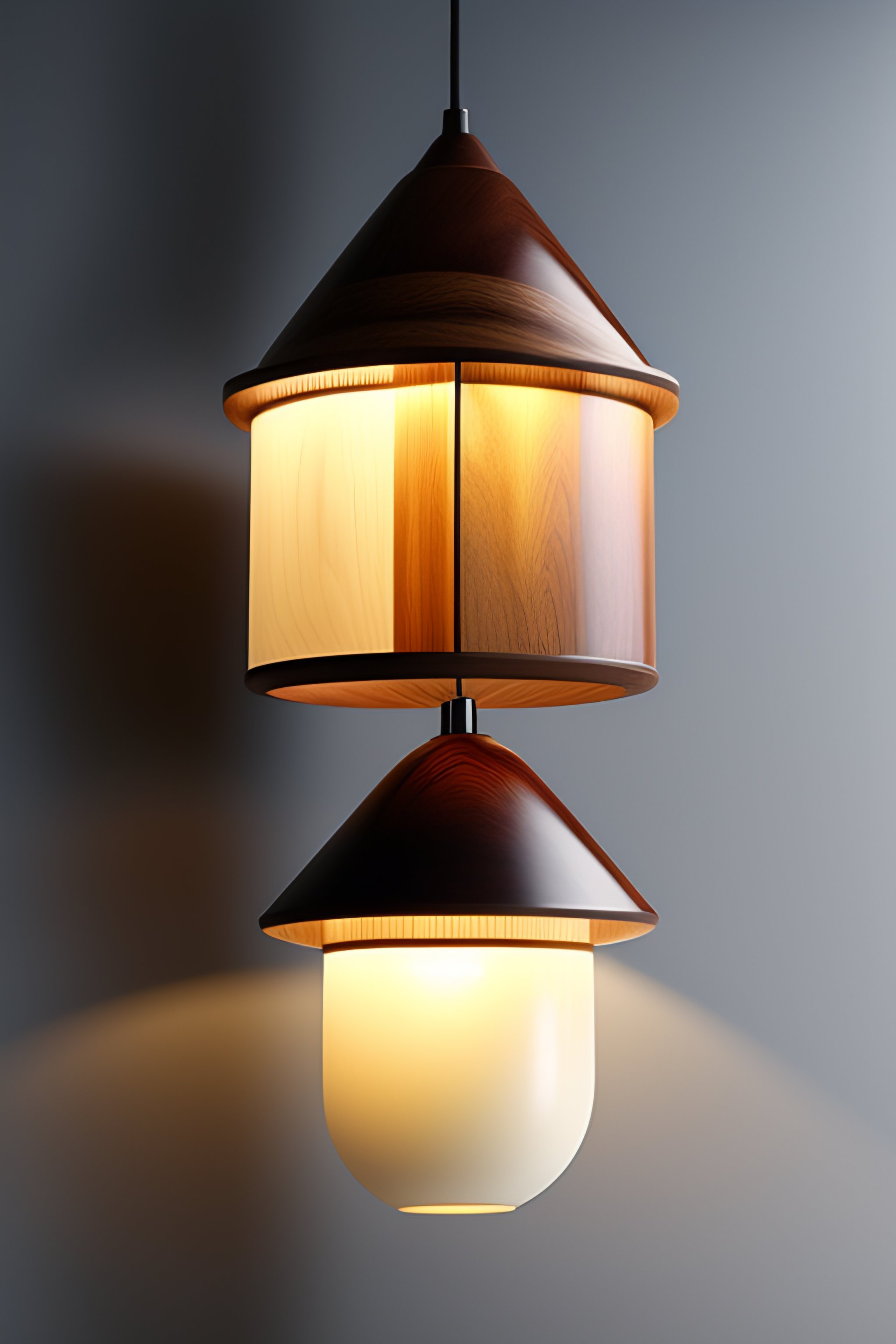 Lexica Multi Layer Wood Pendant Lamps 