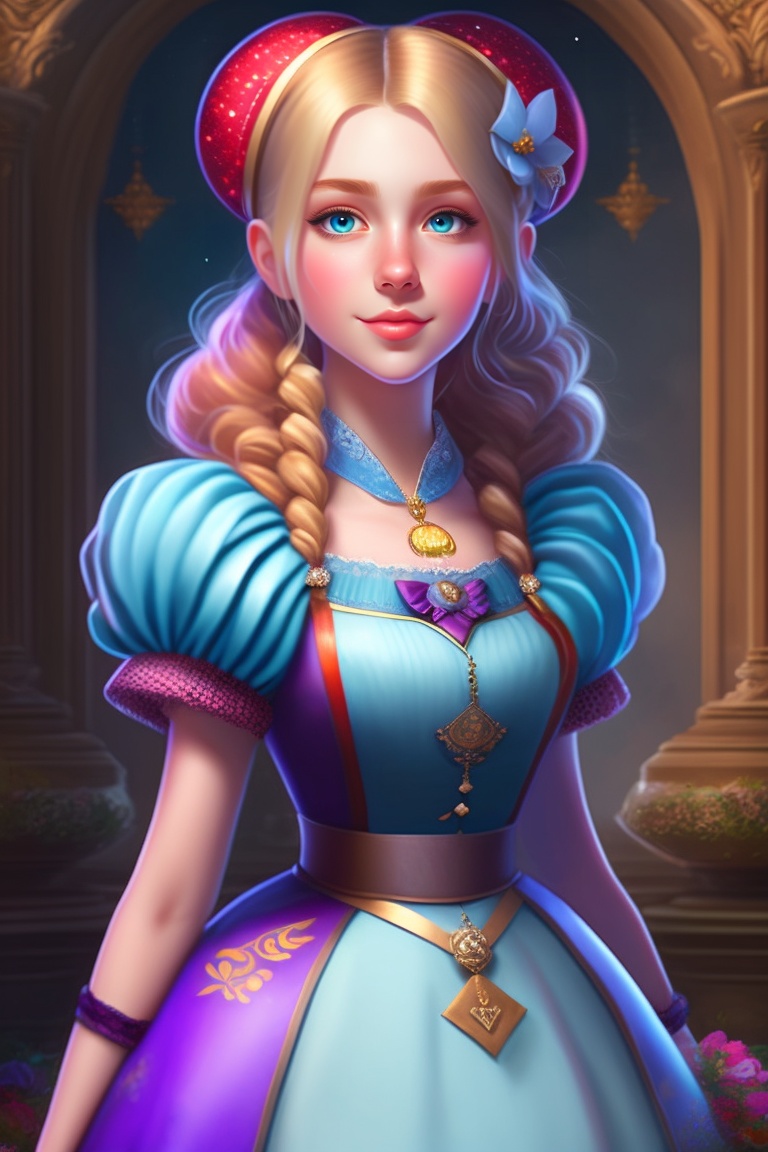 Lexica - Please create for me a cartoon image of Alice from the book ...