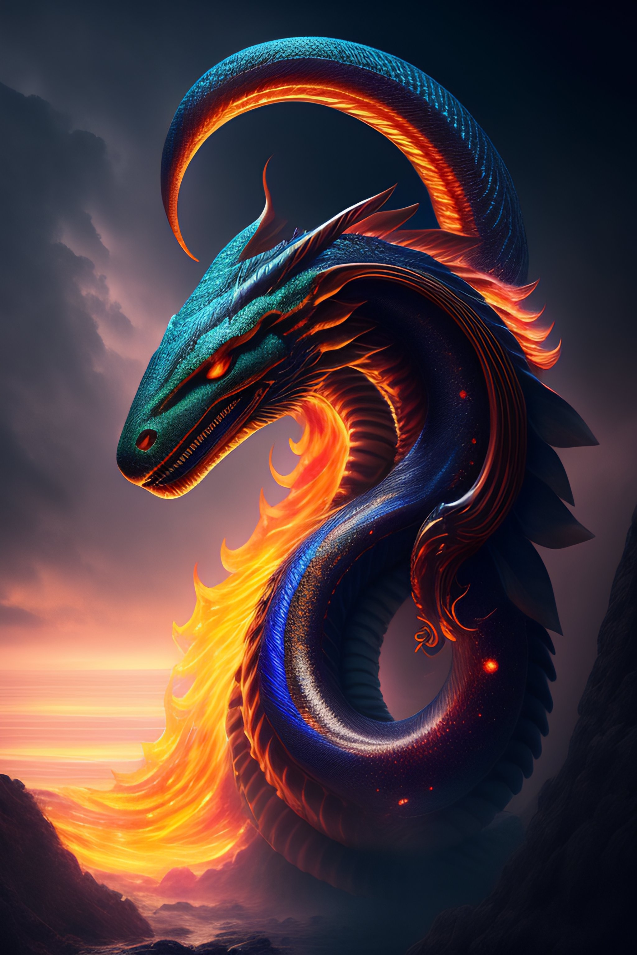 Lexica - Best quality highres 8k ultra-detailed vivid serpent Spirit ...
