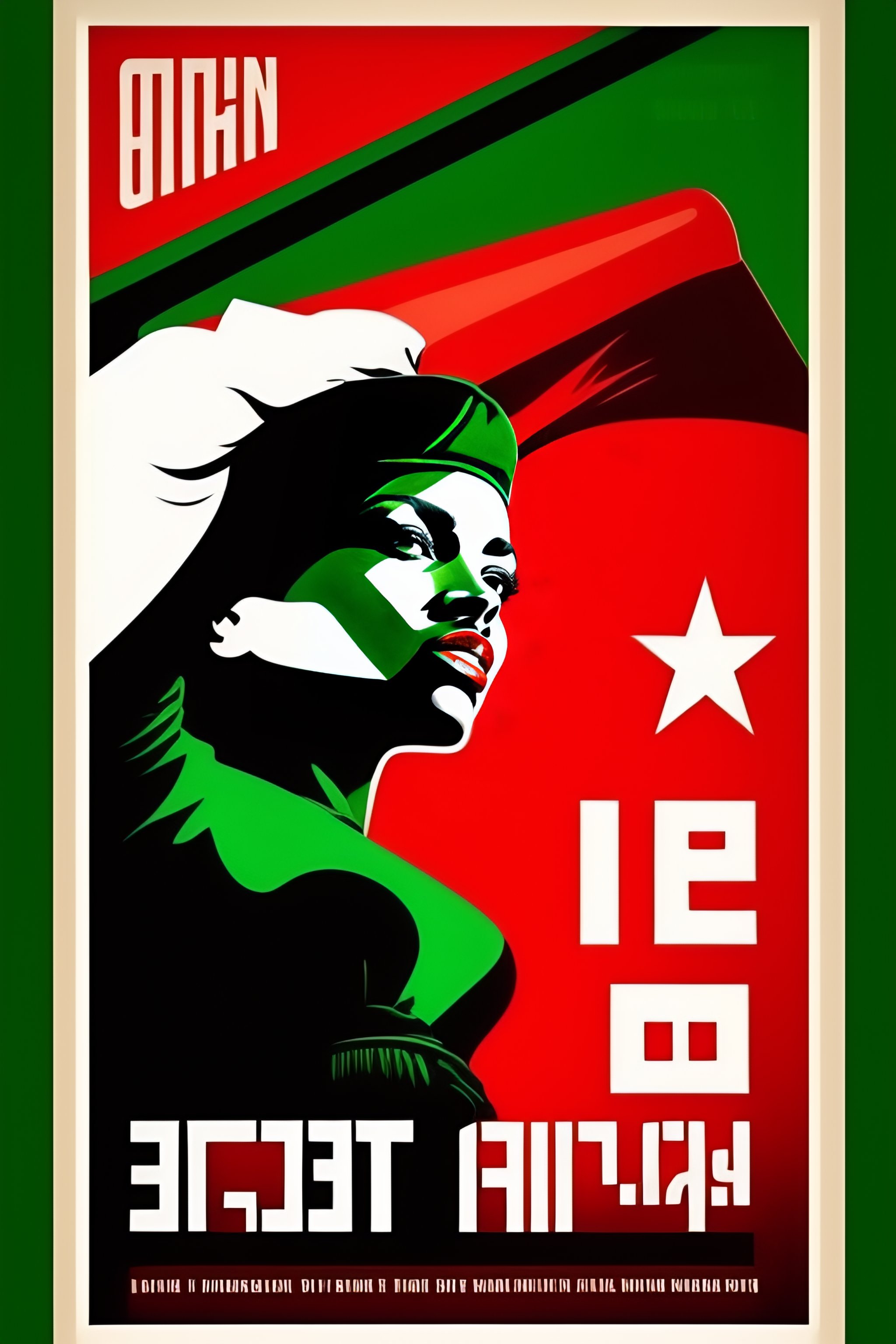 Lexica - Street art poster inspire by communist propaganda, green ...