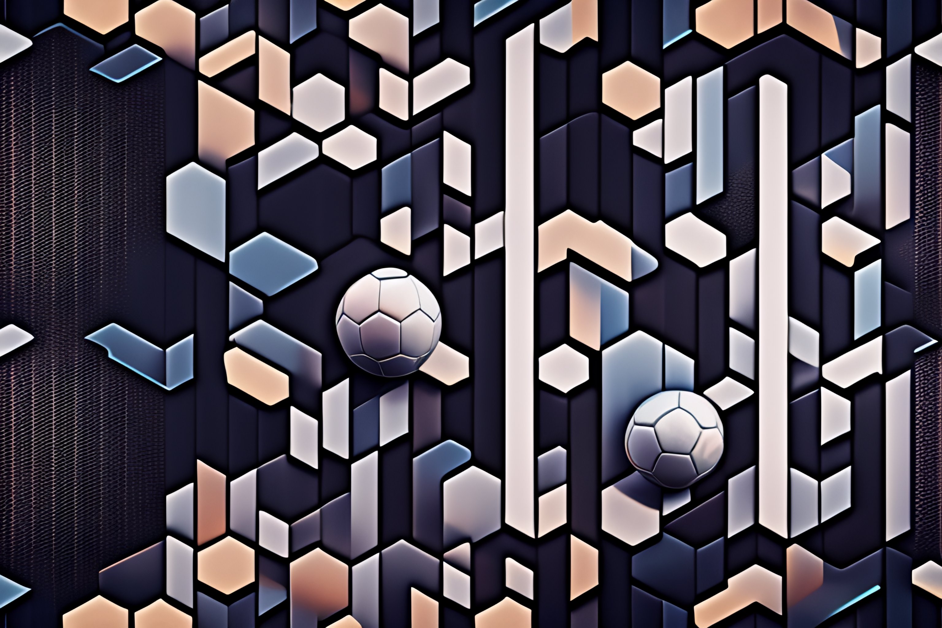 Lexica - 3d soccer halftone long texture+leggings shema pattern