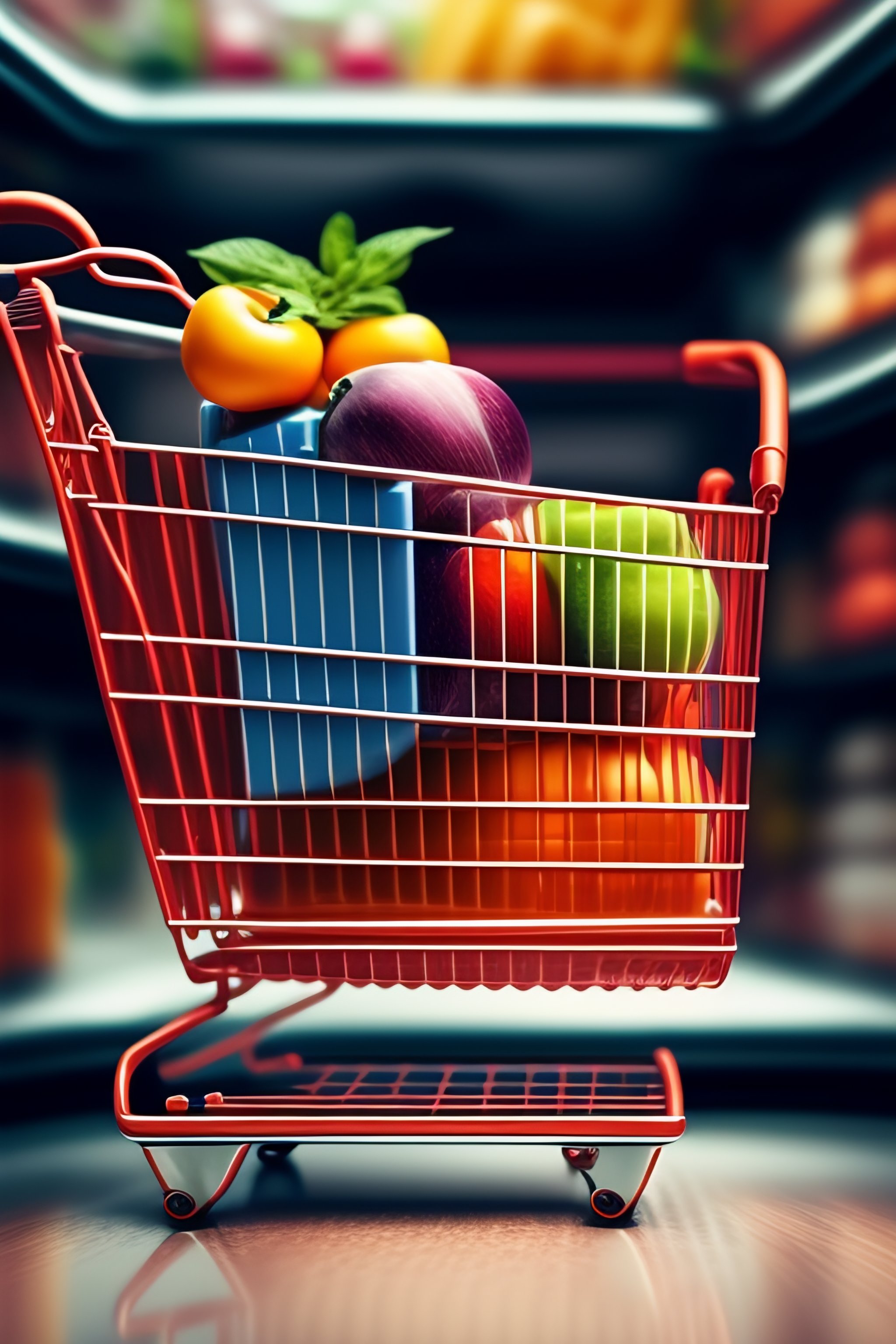 Lexica - A shopping cart so full that overflows