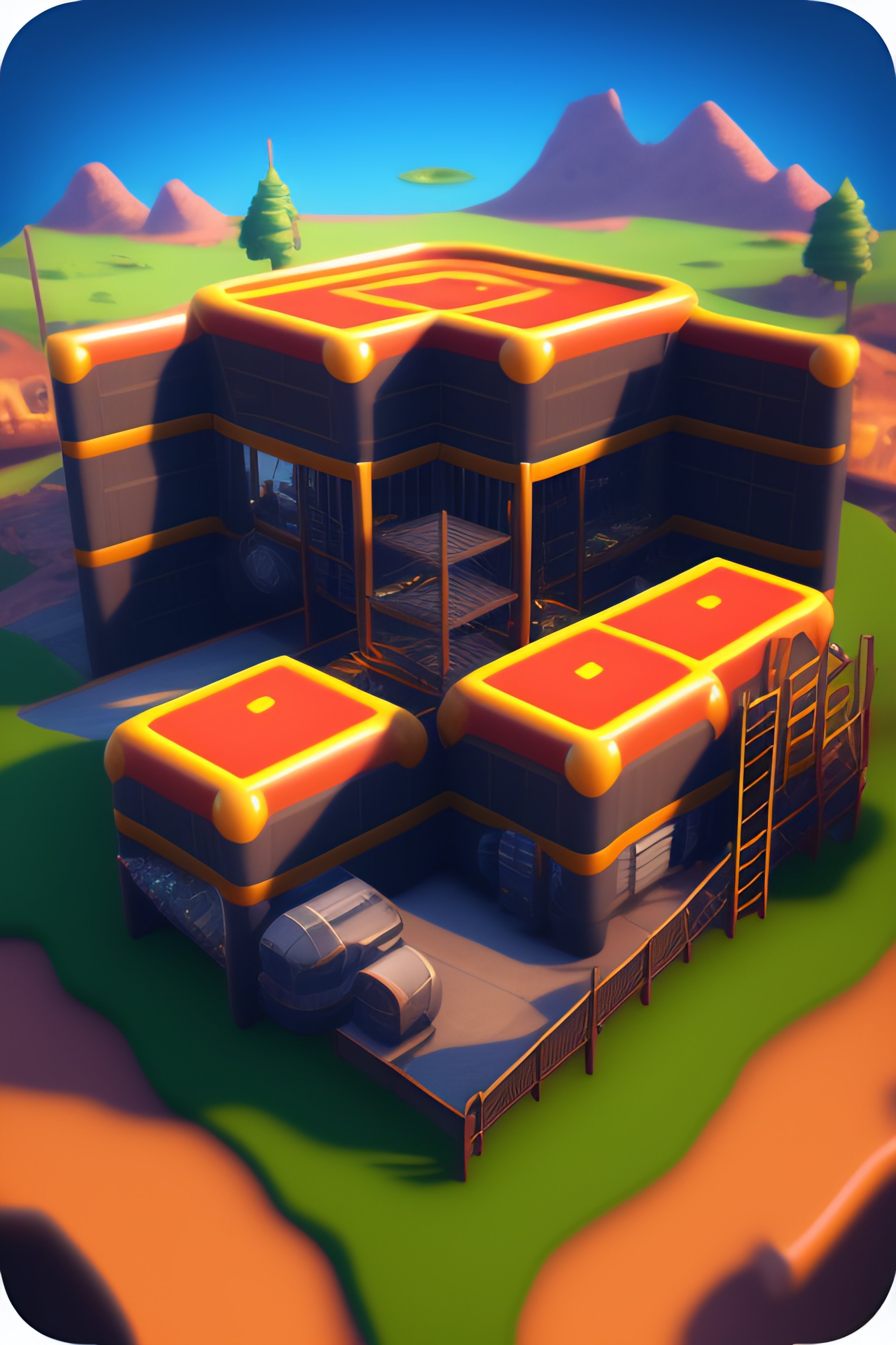 Lexica - 3d stylized game building factory