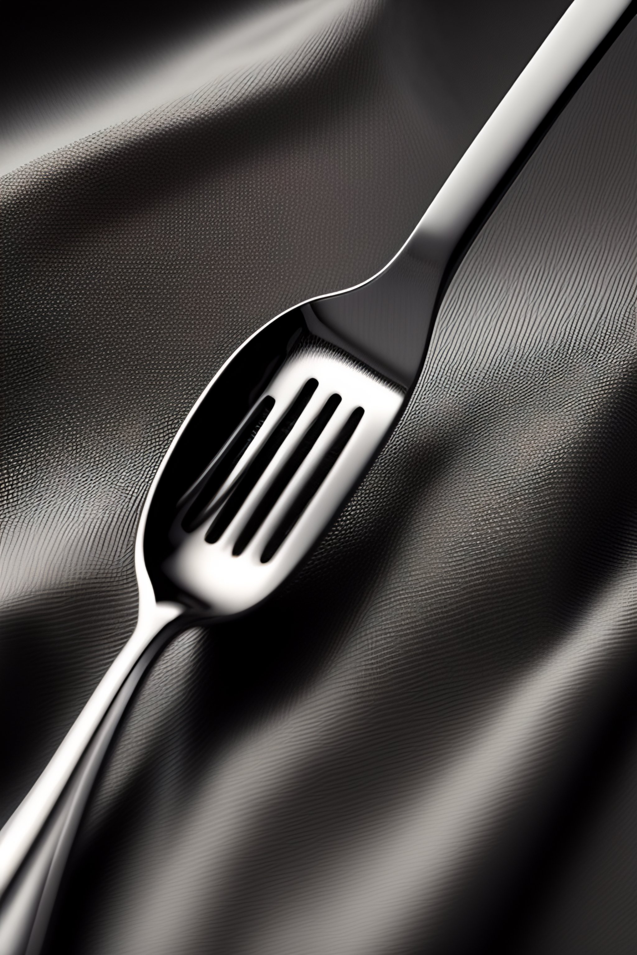 Lexica - A fork and a spoon fighting, close up, action, black and white