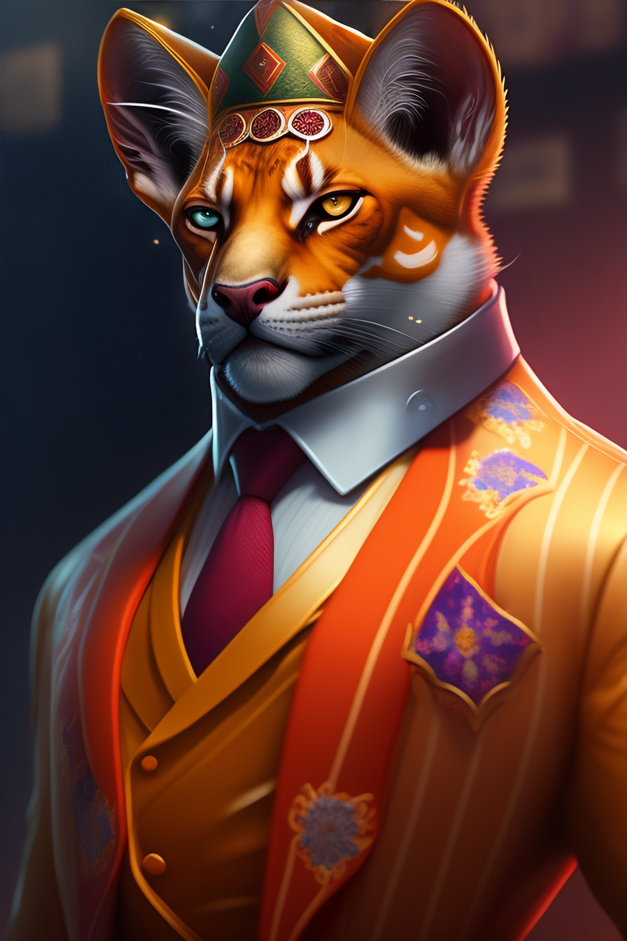 Lexica - Anthro furry humanoid lion, three piece suit, character ...