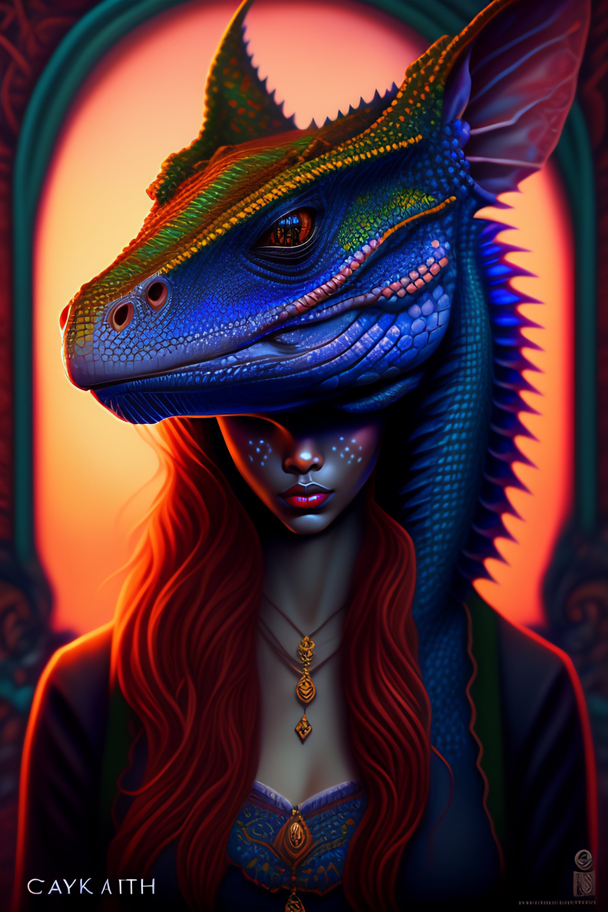 Lexica - Lizardfolk concept art portrait by Casey Weldon, Olga Kvasha ...
