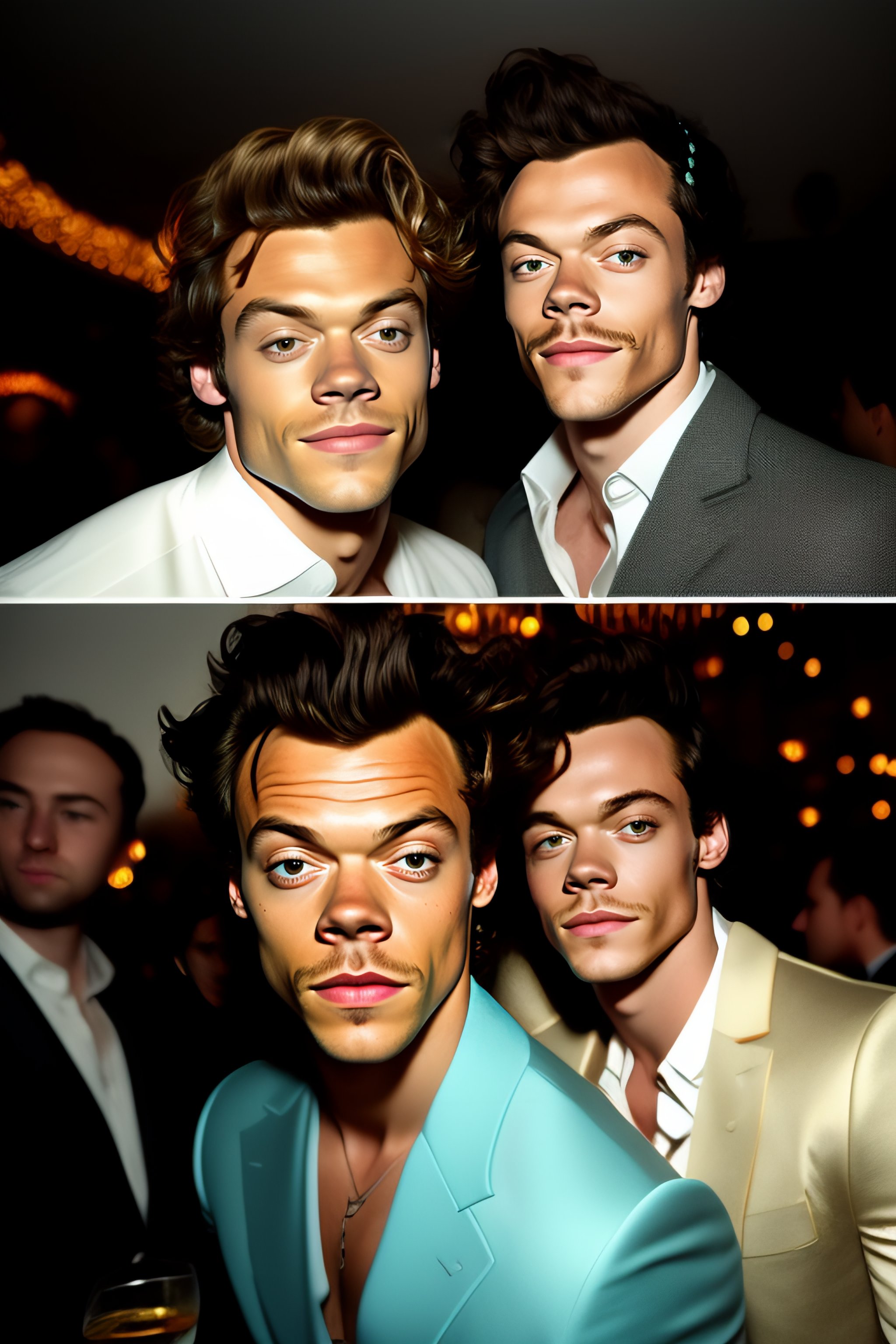 Lexica - Hyper realistic photograph, harry styles, new york, party