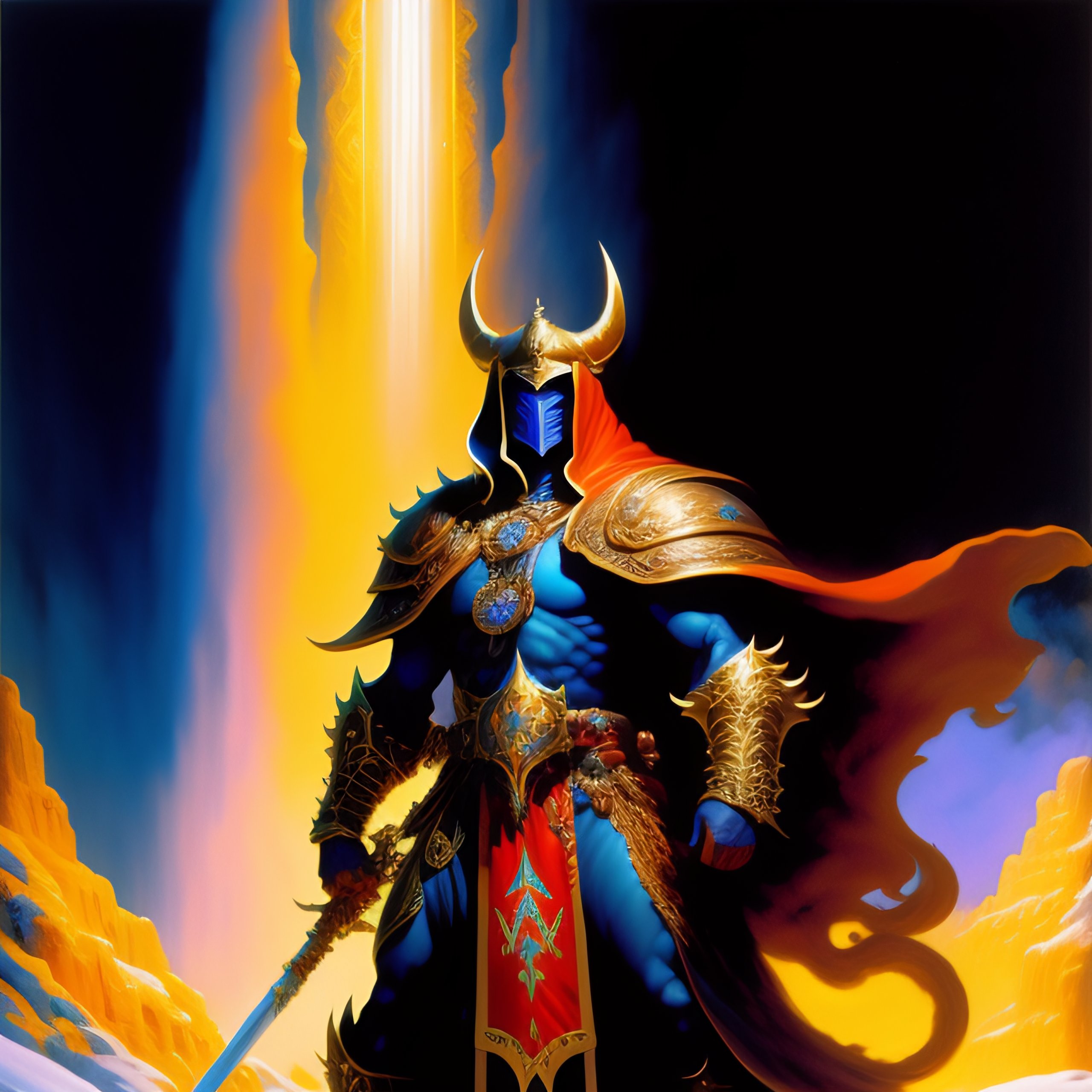 Lexica - The lich king, world of warcraft, by frank frazetta and boris ...