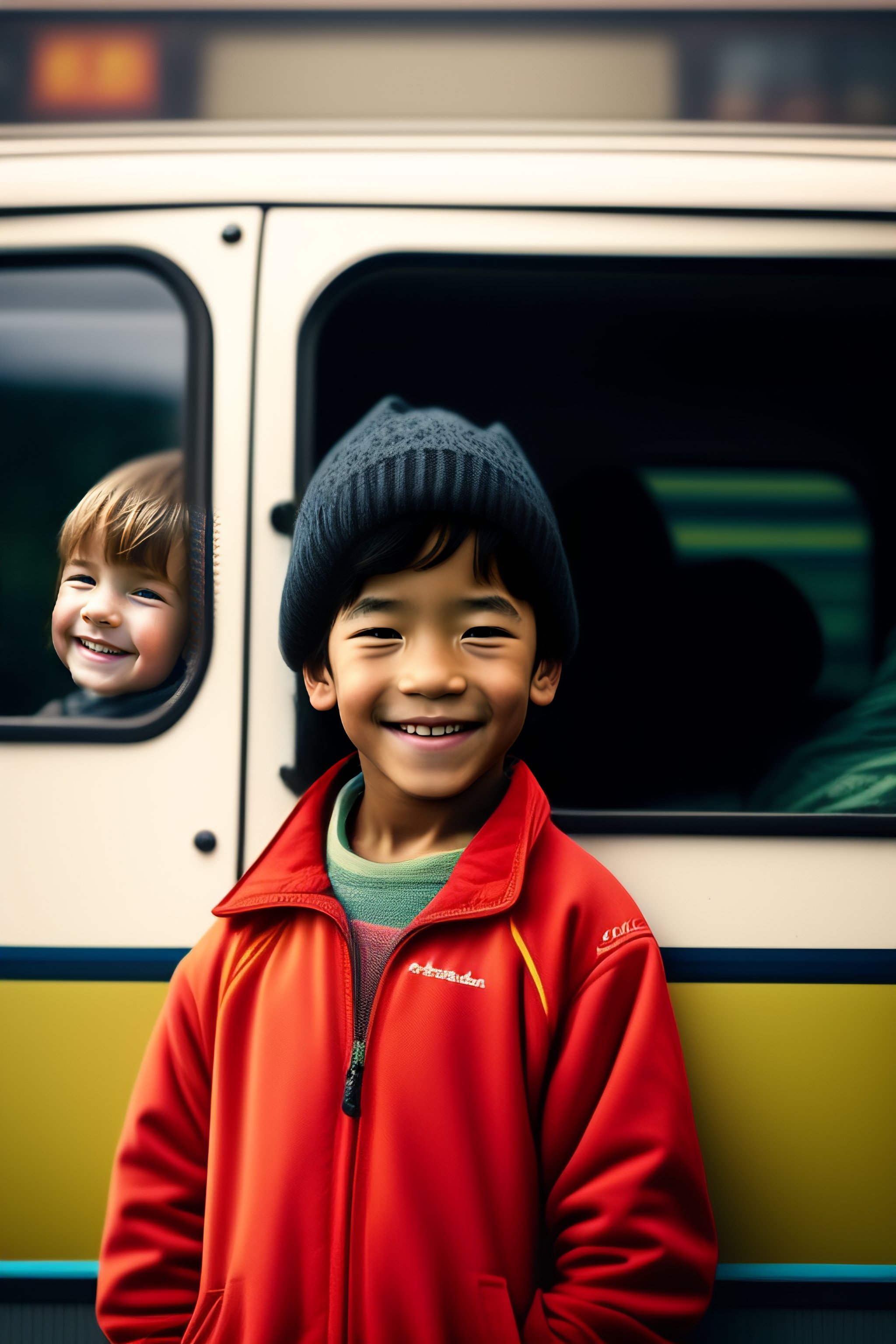 Lexica - Photo of joyful homeless kid