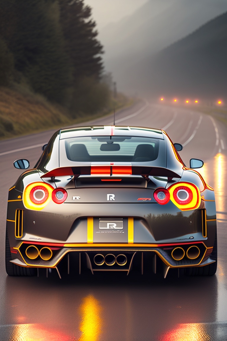 Lexica - Gtr r35,wild,realistic,rain