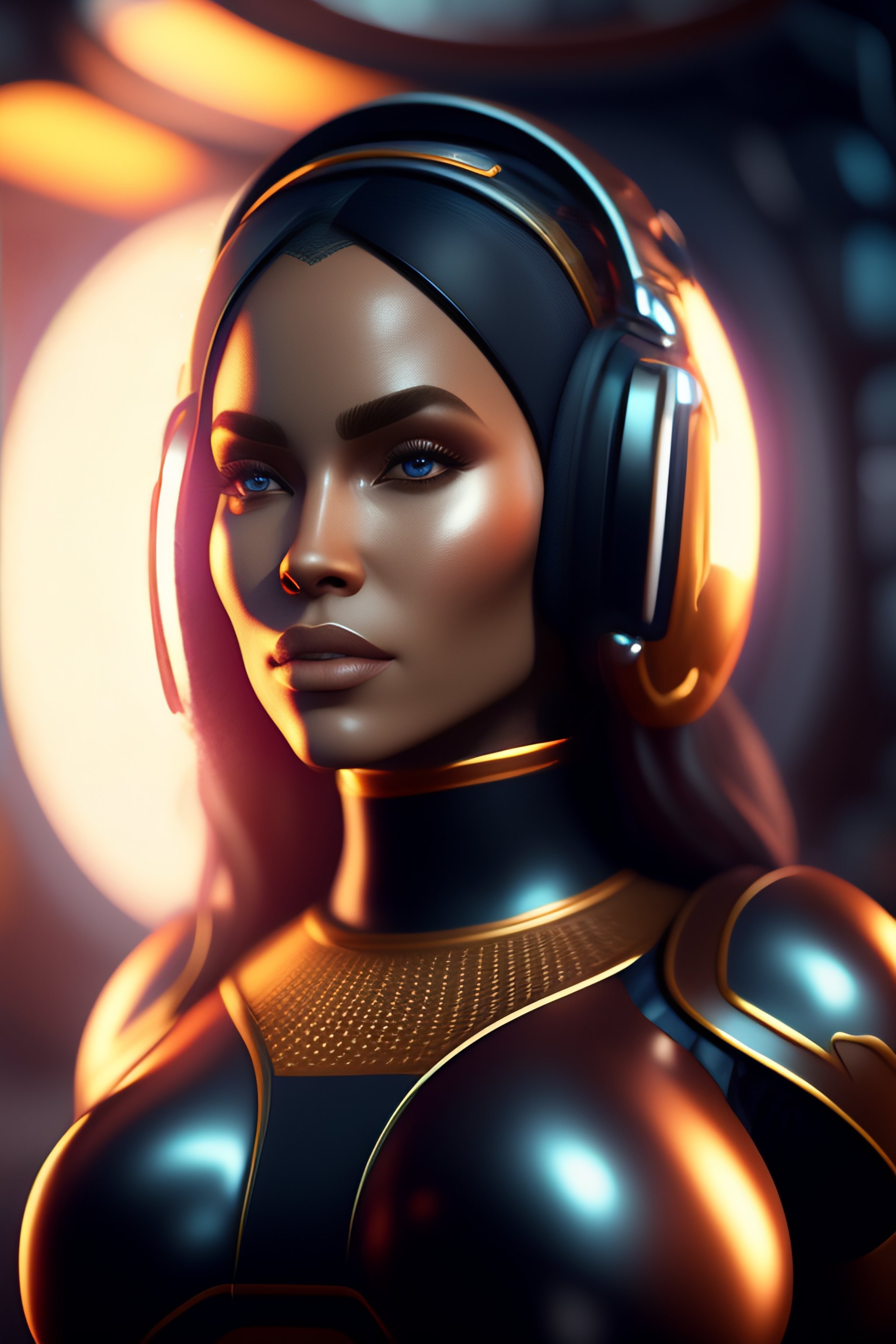 Lexica - Beautiful inhuman female on space ship,unreal engine rendering ...
