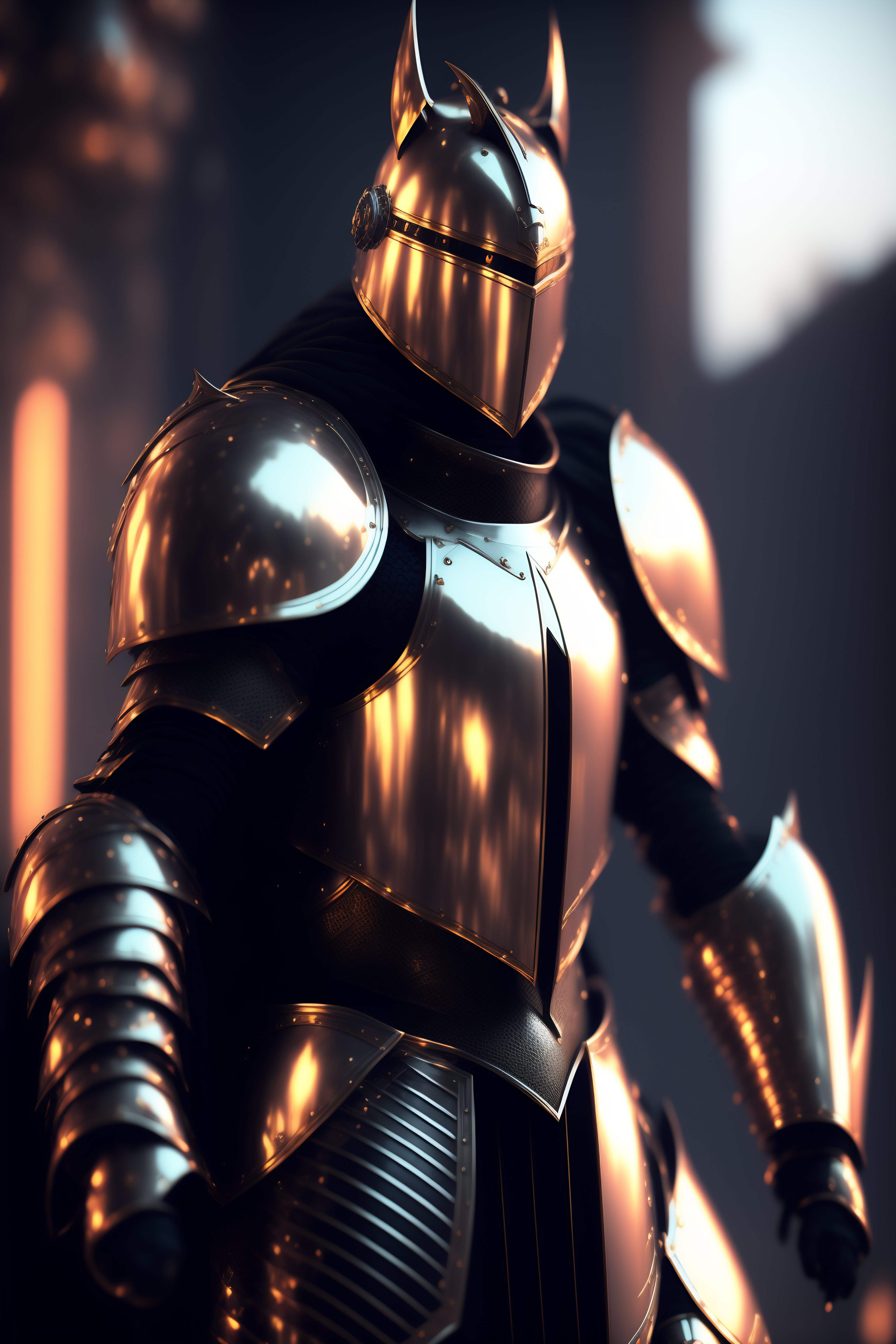 Lexica - A medieval Knight in futuristic armor, Unreal Engine, ray ...