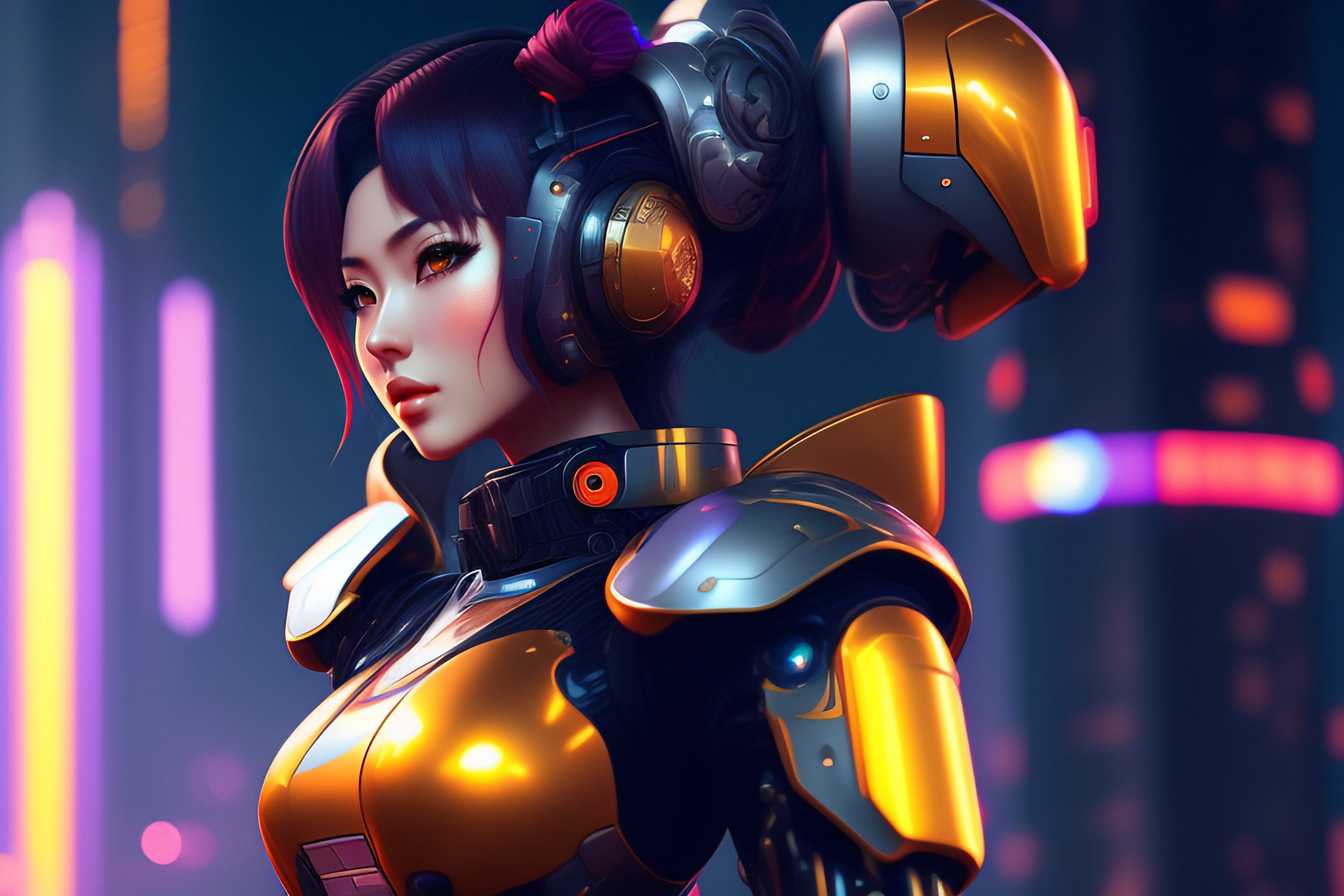 Lexica - A female anime kawai hot robot like Bella Poarch realistic ...