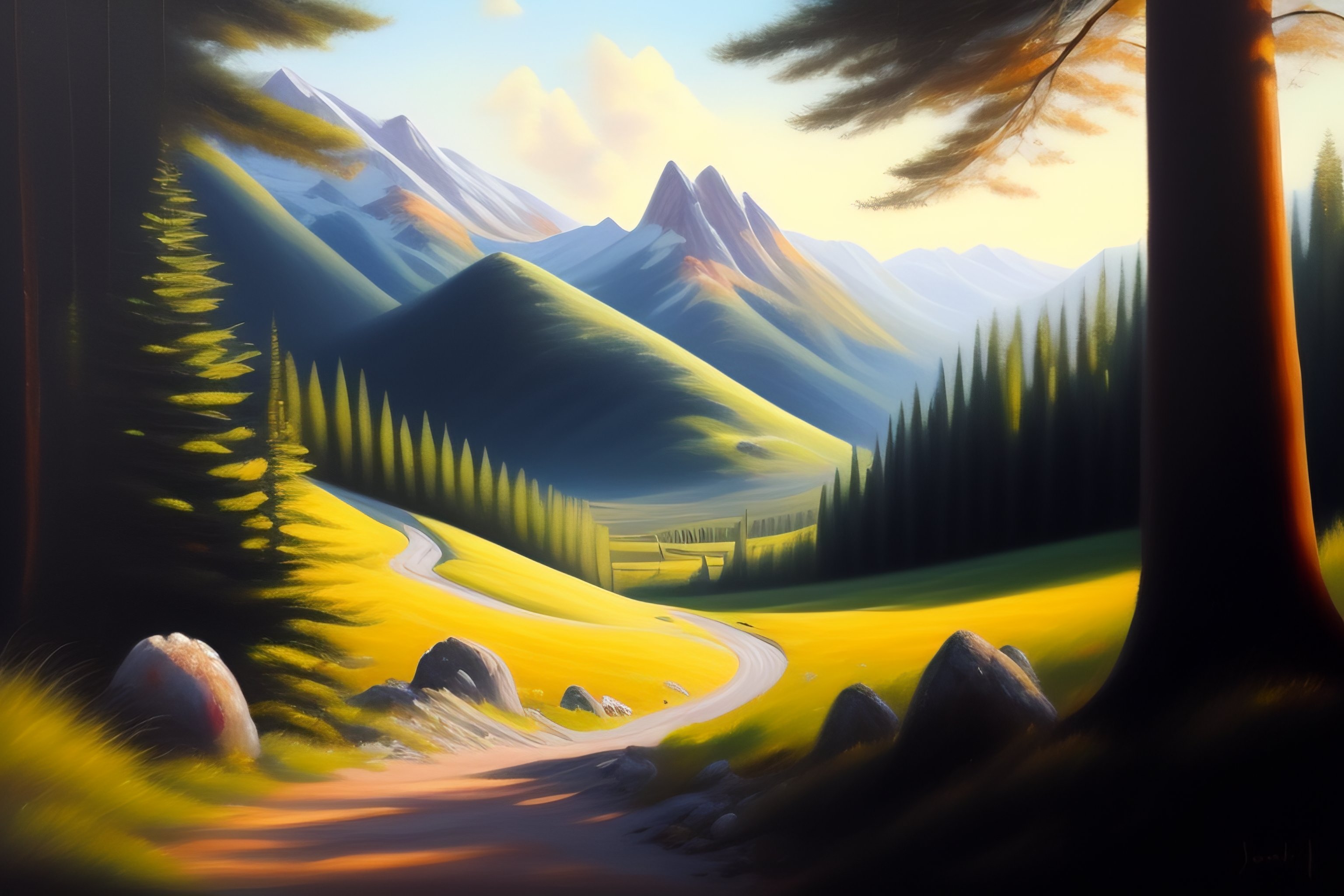 Lexica - Landscape, oil painting, realistic