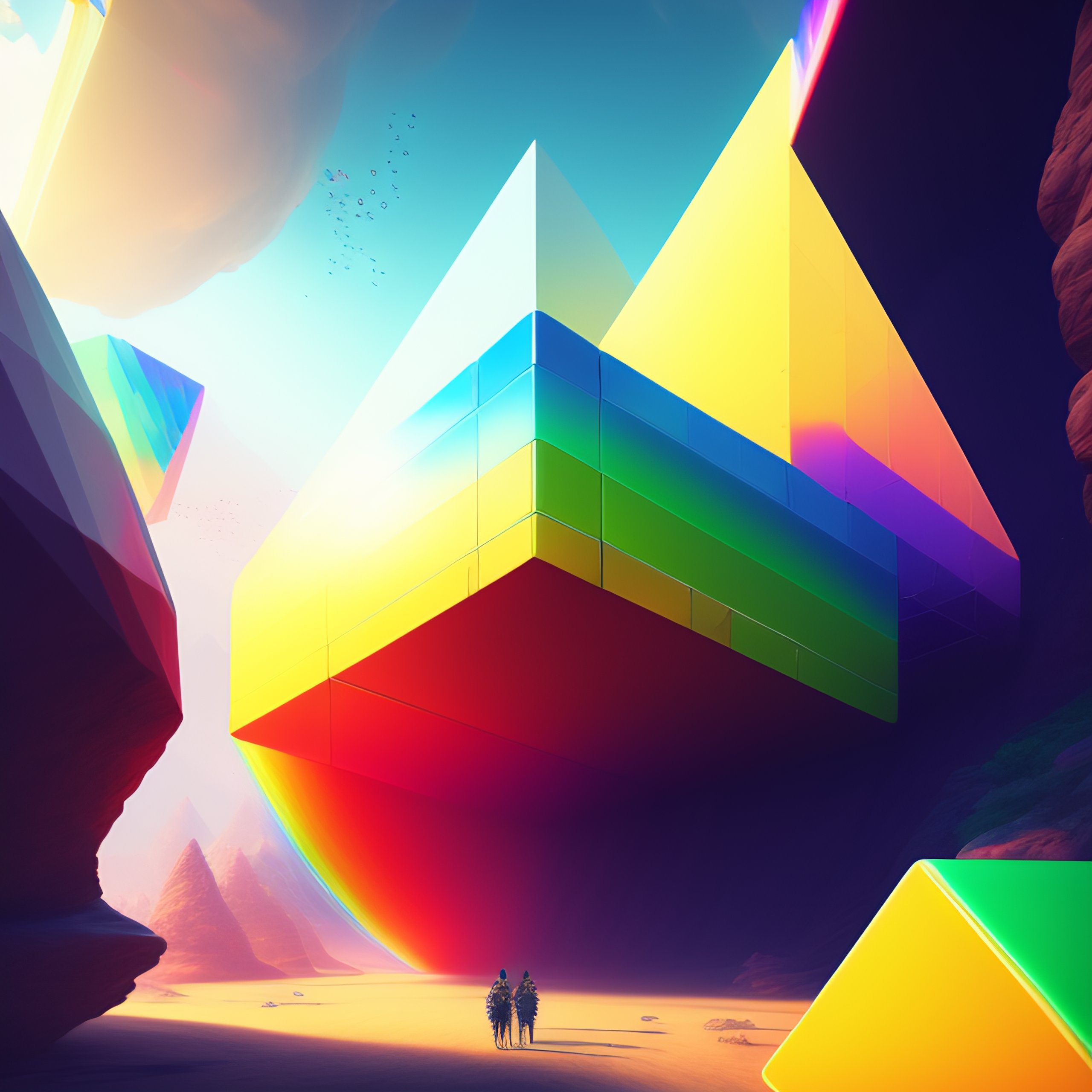 Lexica - A prism dissolving into a new universe, folding itself into a ...