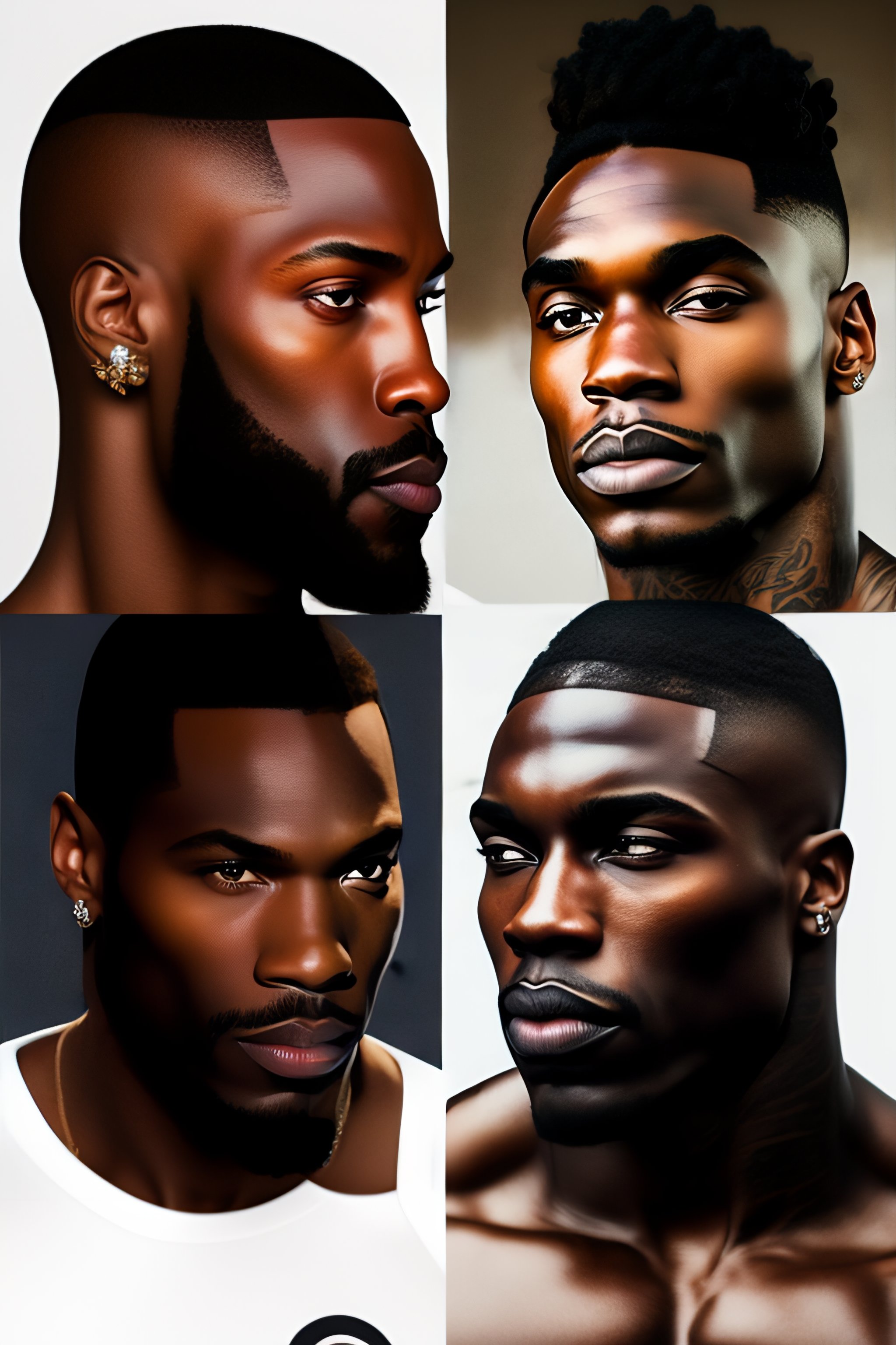 Lexica - A black man and a muscular white man with TDTF tattooed on ...