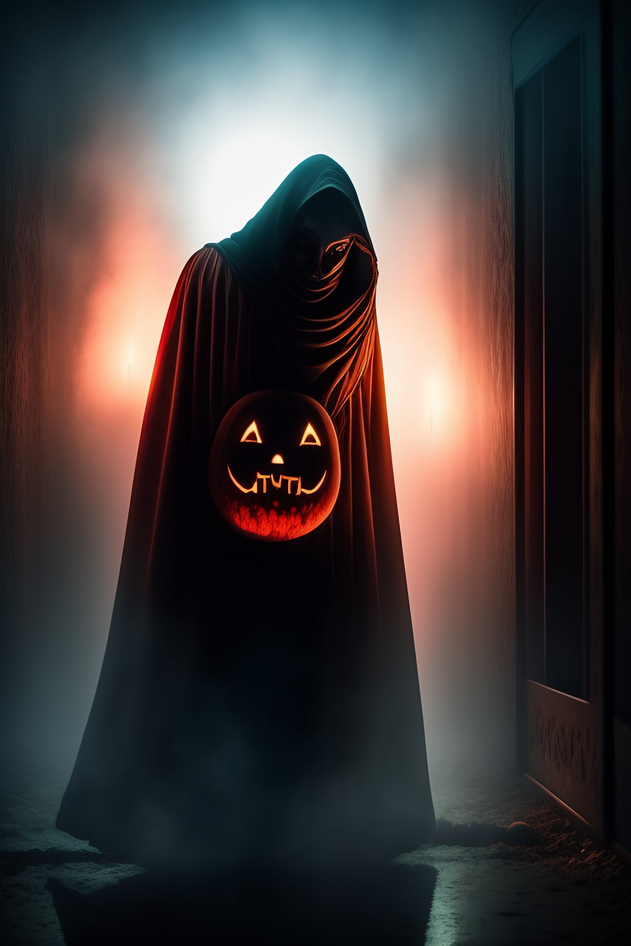 Lexica - Creepy ghost with thousand eyes in the faces, full of blood ...