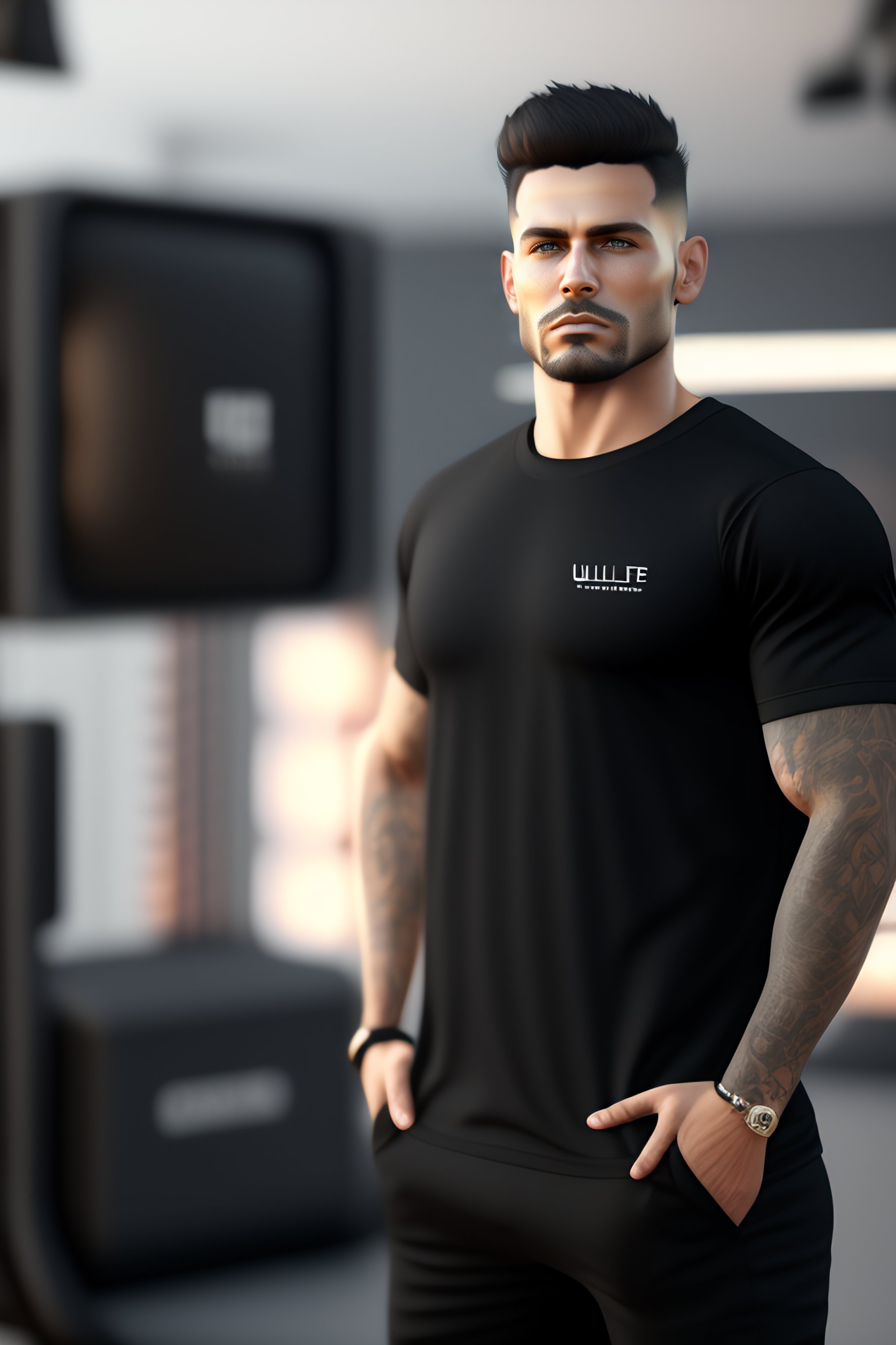 Lexica - Ultra realistic, unreal engine, empty, black T-shirt mockup ...