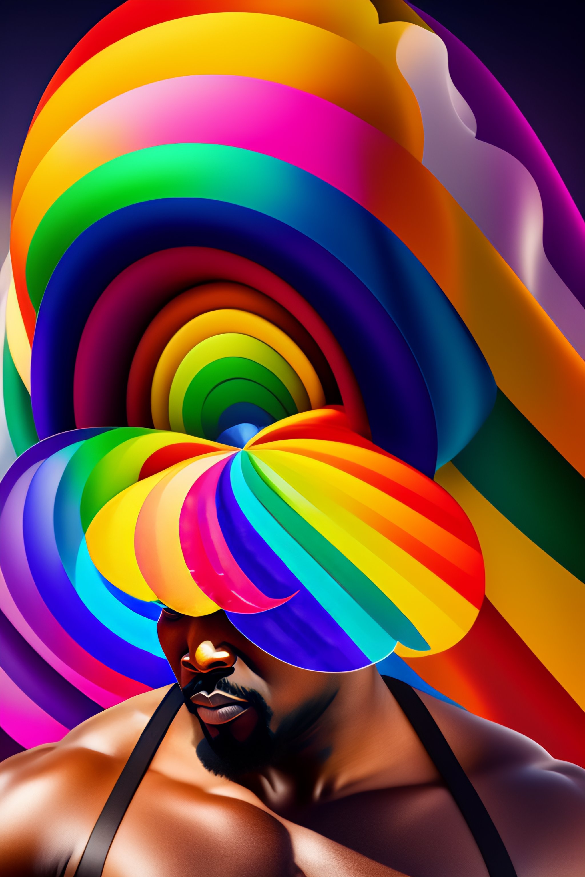 Lexica - Gay bitcoin sign pride parade in gay colored galaxy