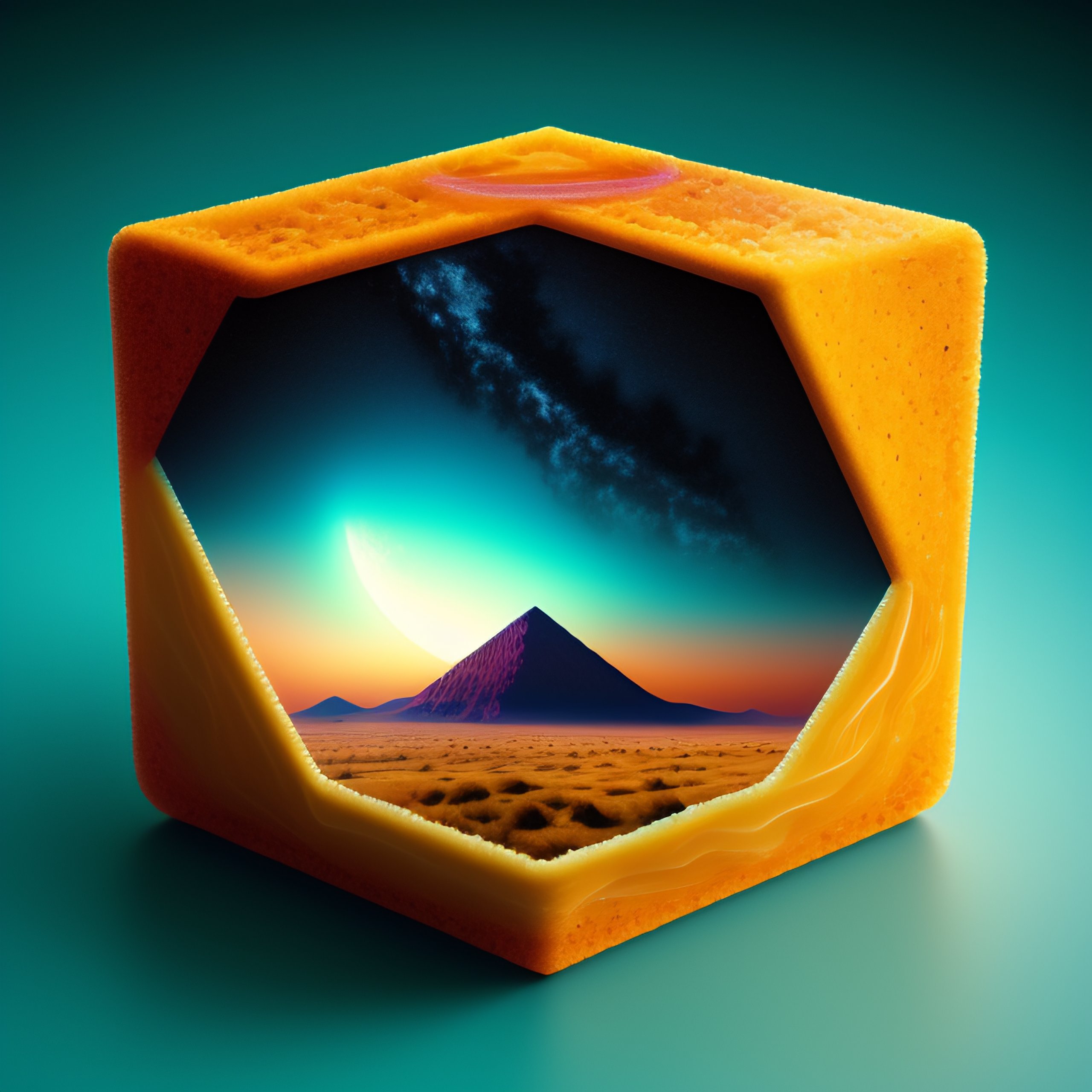 Lexica - Cubic Earth in space. Earth in the form of a cube. Photo