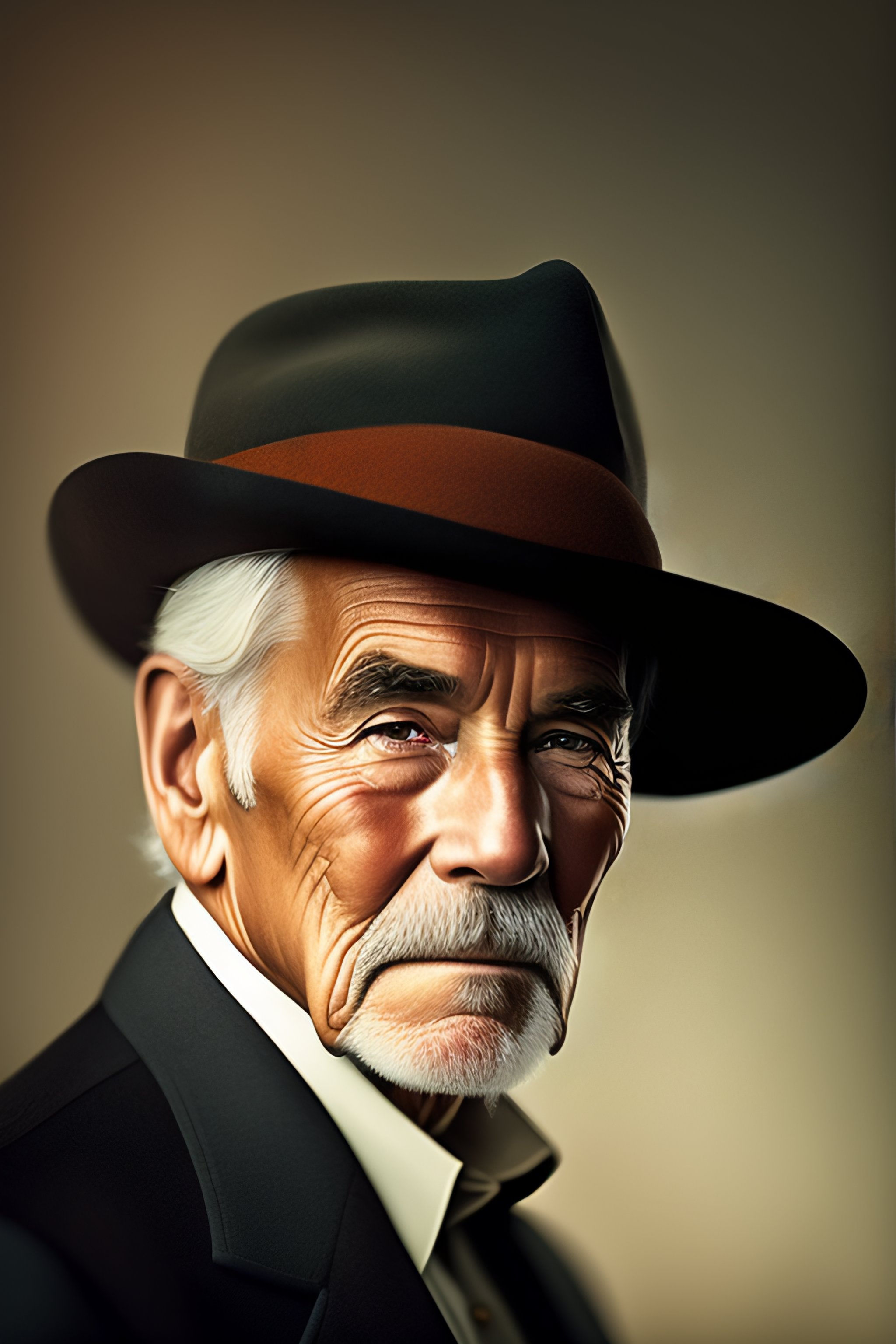 Lexica - Portrait of an old man with hat