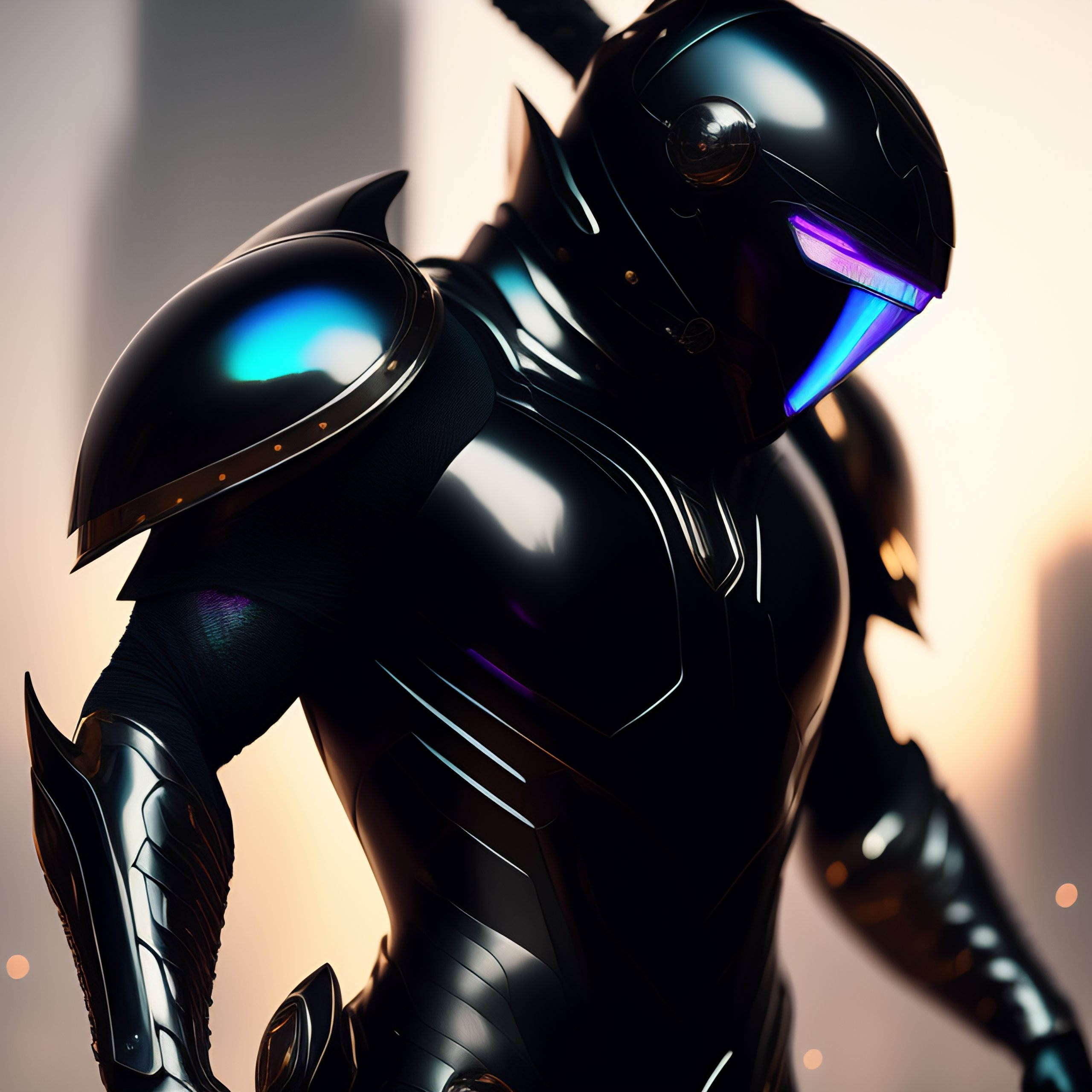 Lexica - Iridescent sinewy smooth muscular male sleek glossy black ...