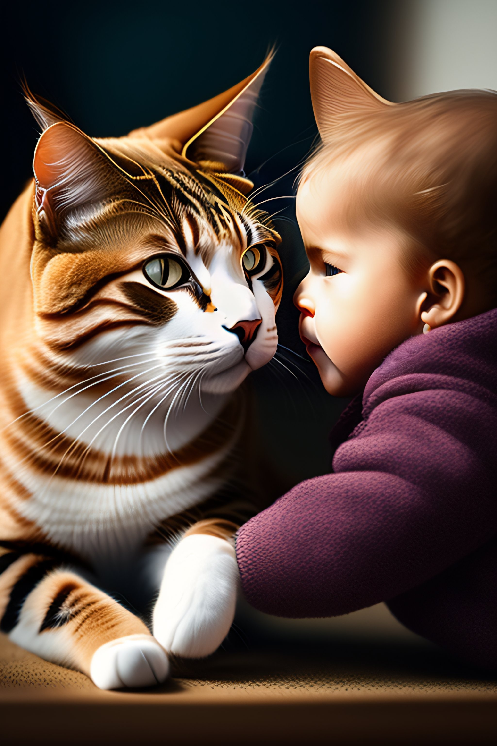 Lexica - Photo of cat rearing