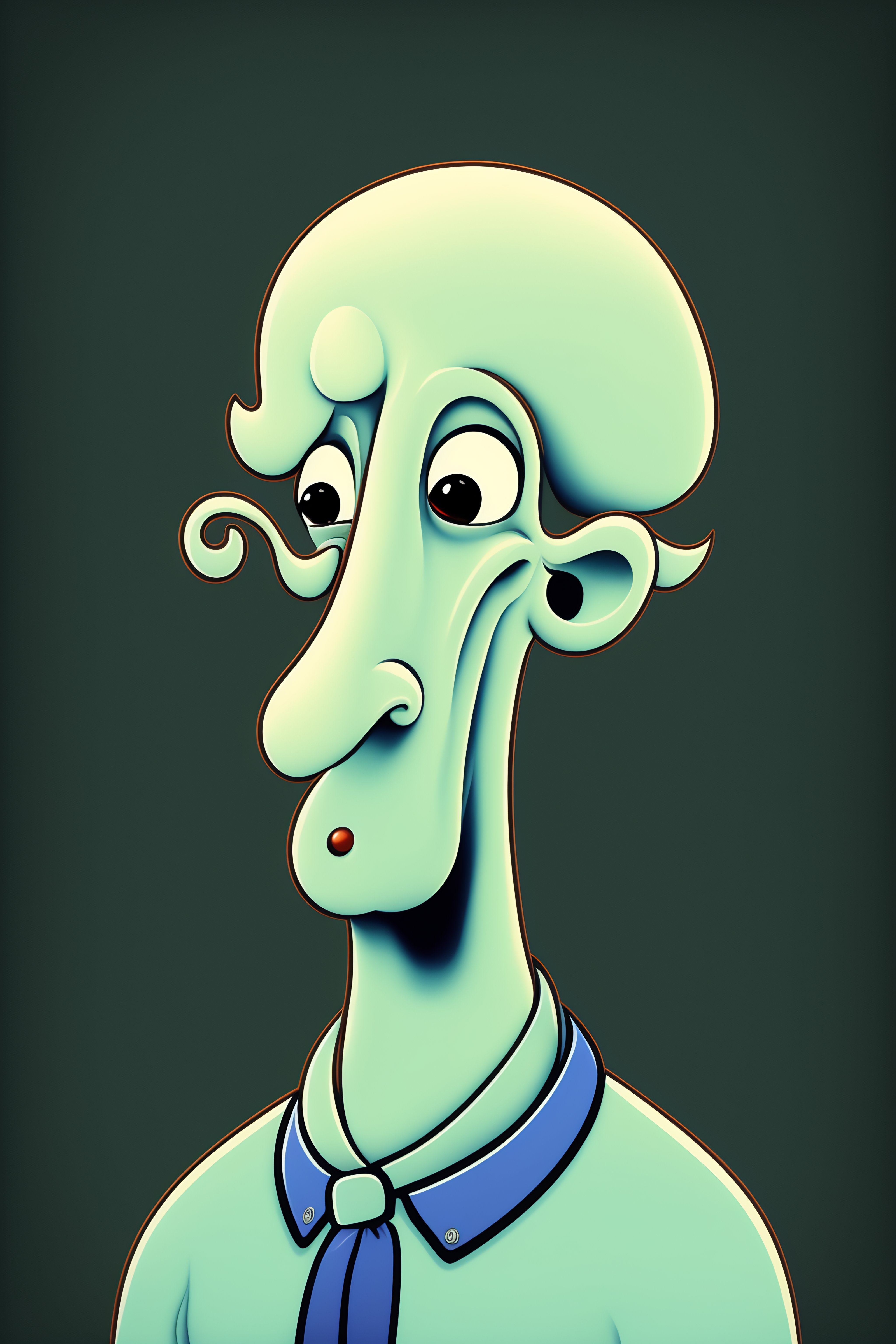 Lexica - Handsome squidward, male portrait, pop asrt style, picasso ...