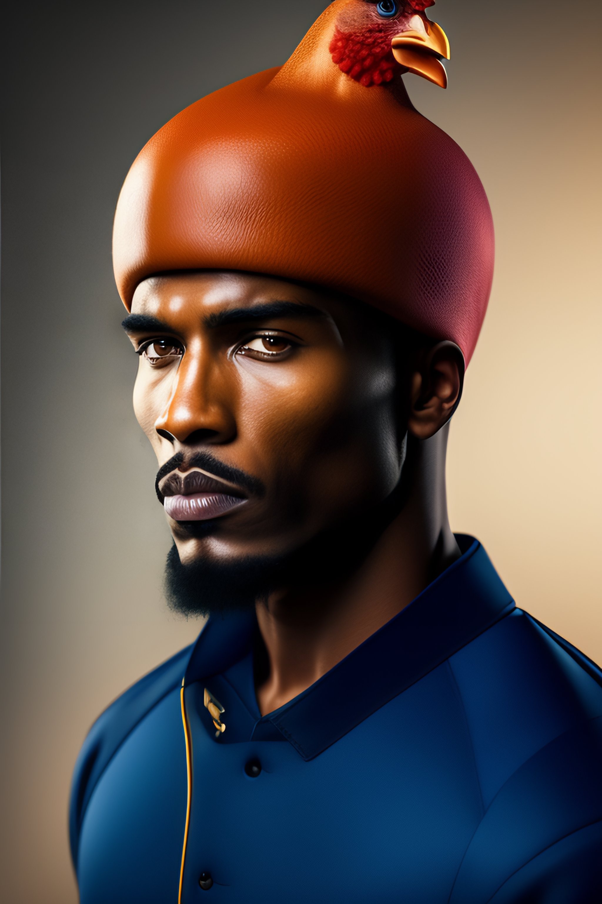 Lexica - Chicken headed human, mugshot, hyper realistic 4k hd