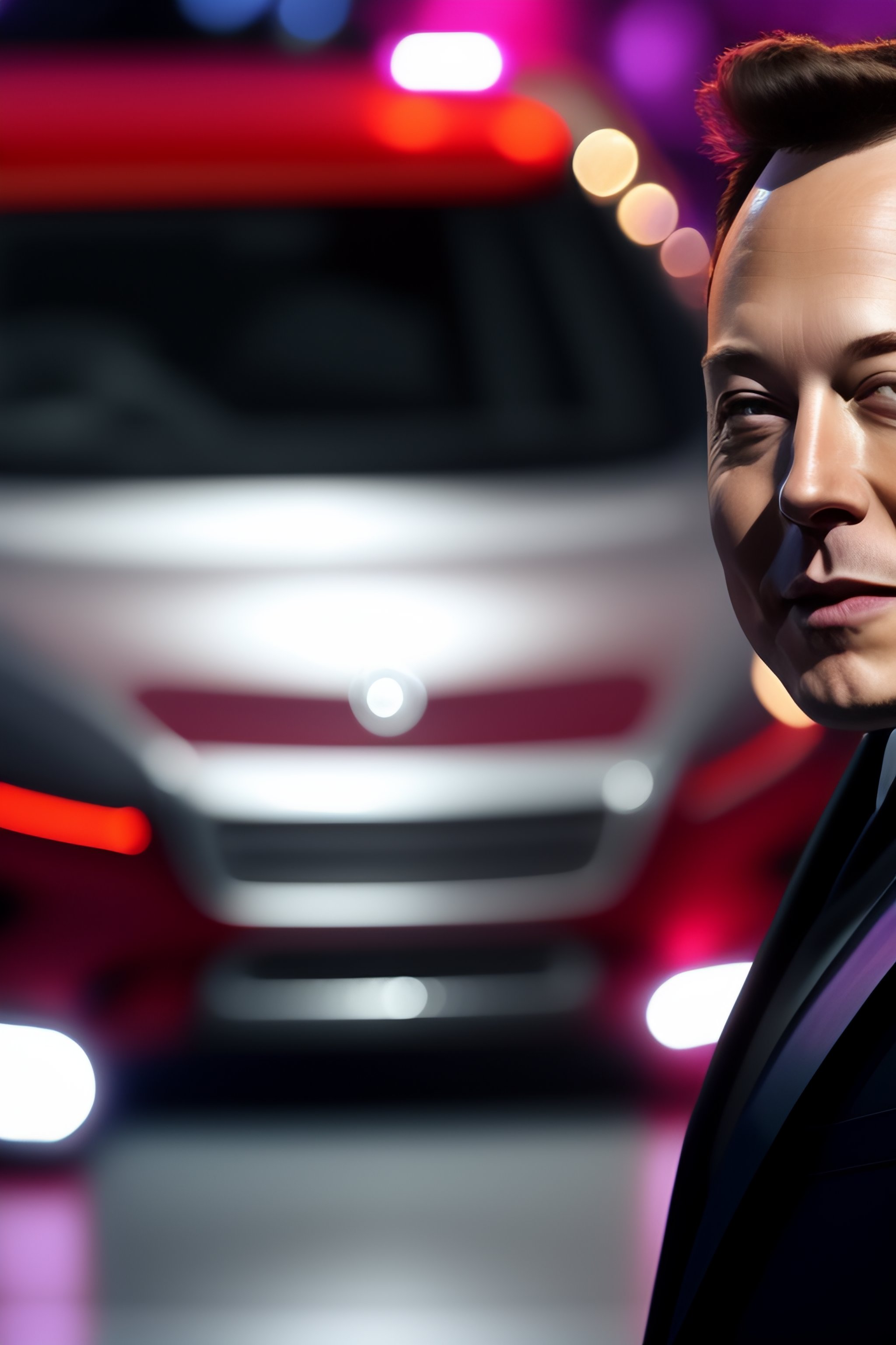 Lexica - Elon Musk as a security guard. Hd