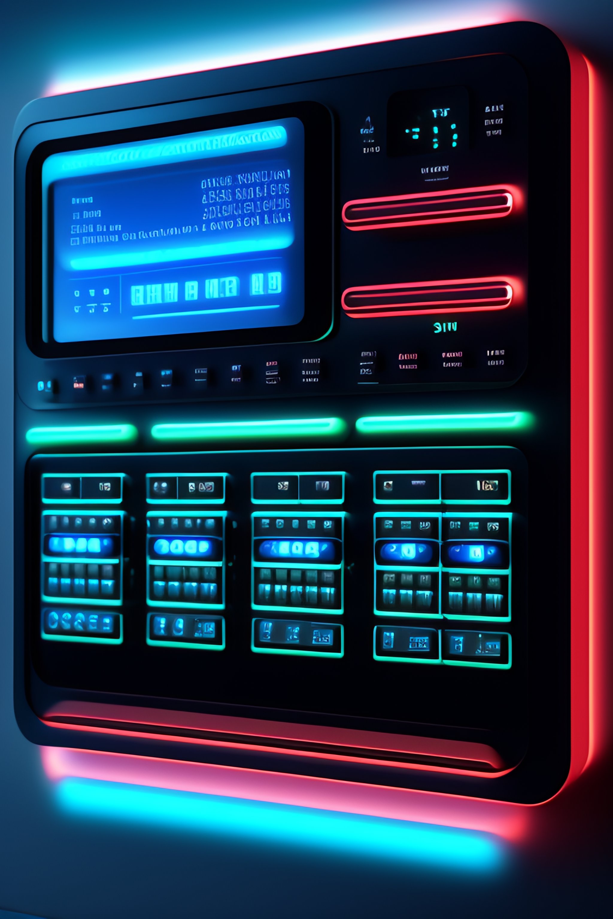 Lexica - Realistic 3D render of a futuristic digital control panel ...