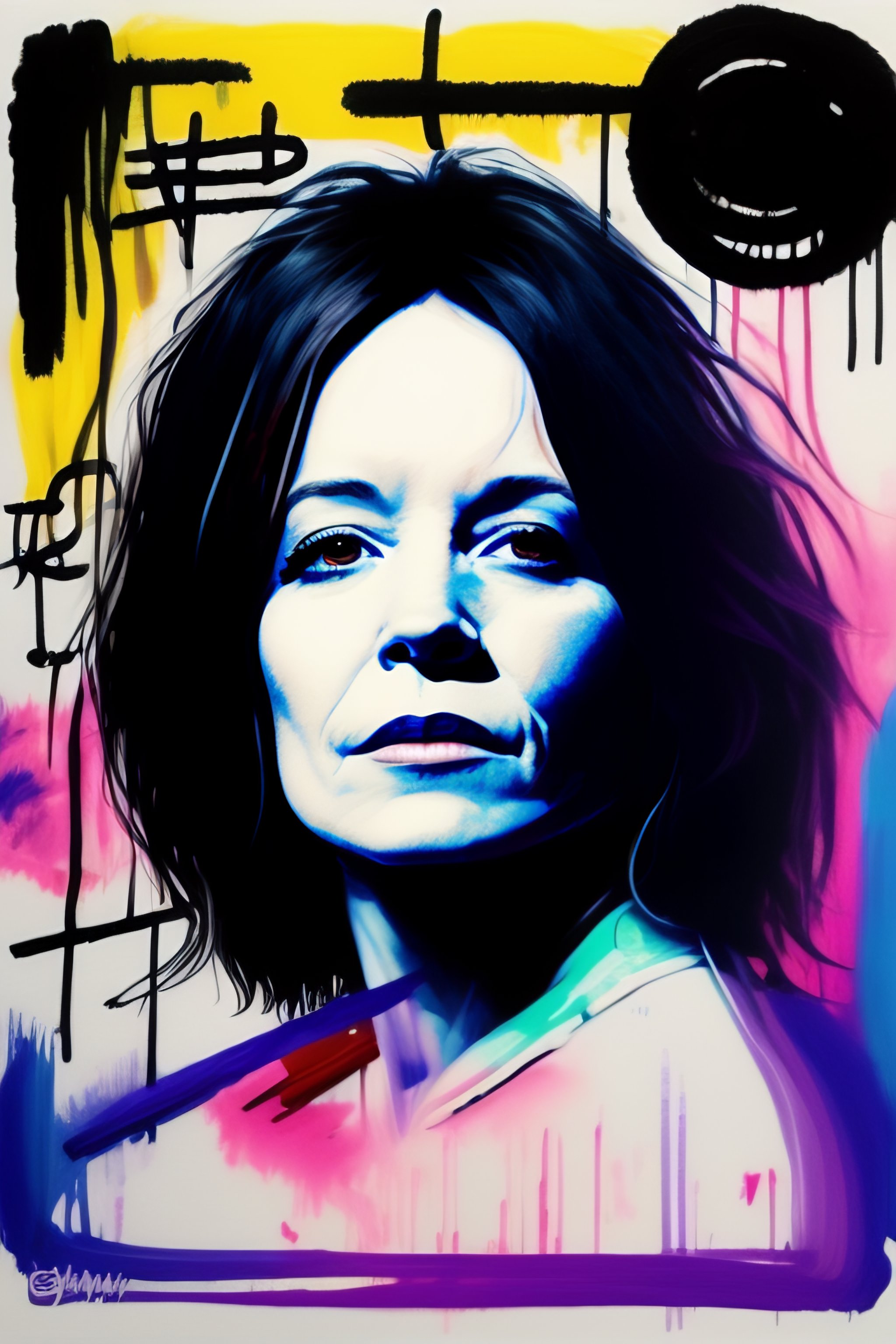 Lexica - Draw a doodle of portishead Beth Gibbons in the style of a 4 ...