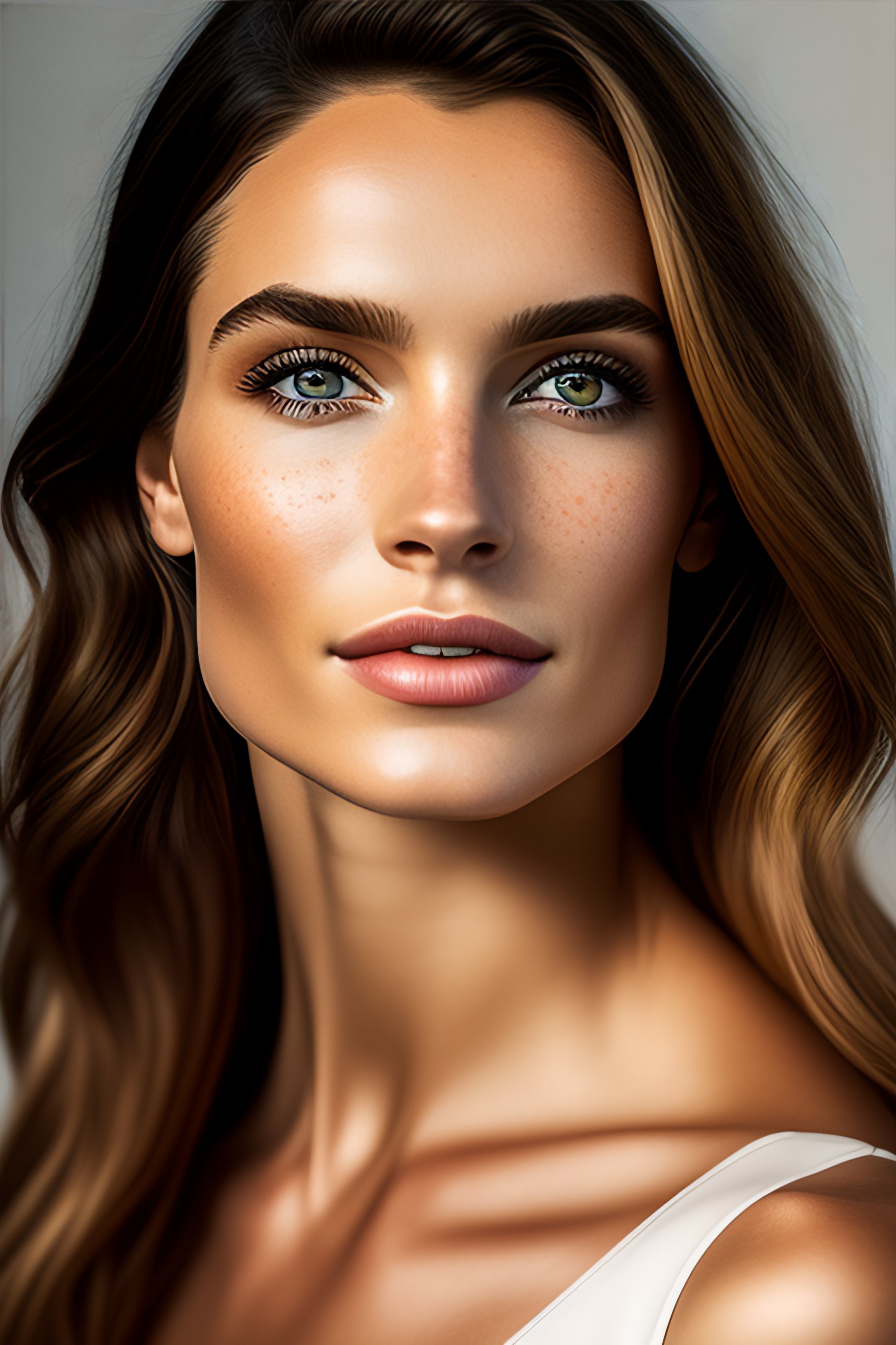 Lexica - NATURAL LIGHT portrait (head and shoulders only) of European ...