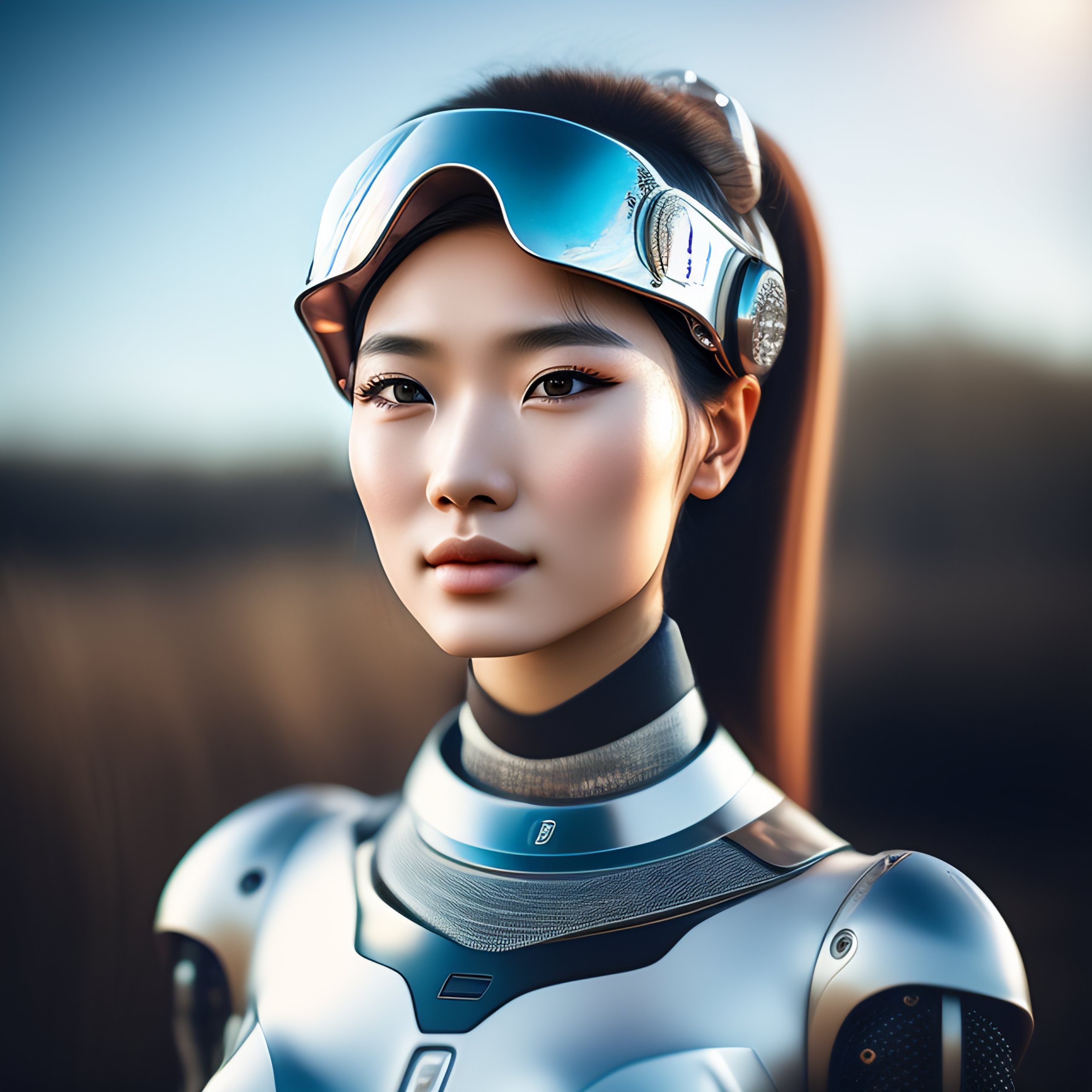 Lexica - Professional photo of an 18 years old robotic girl, full body ...