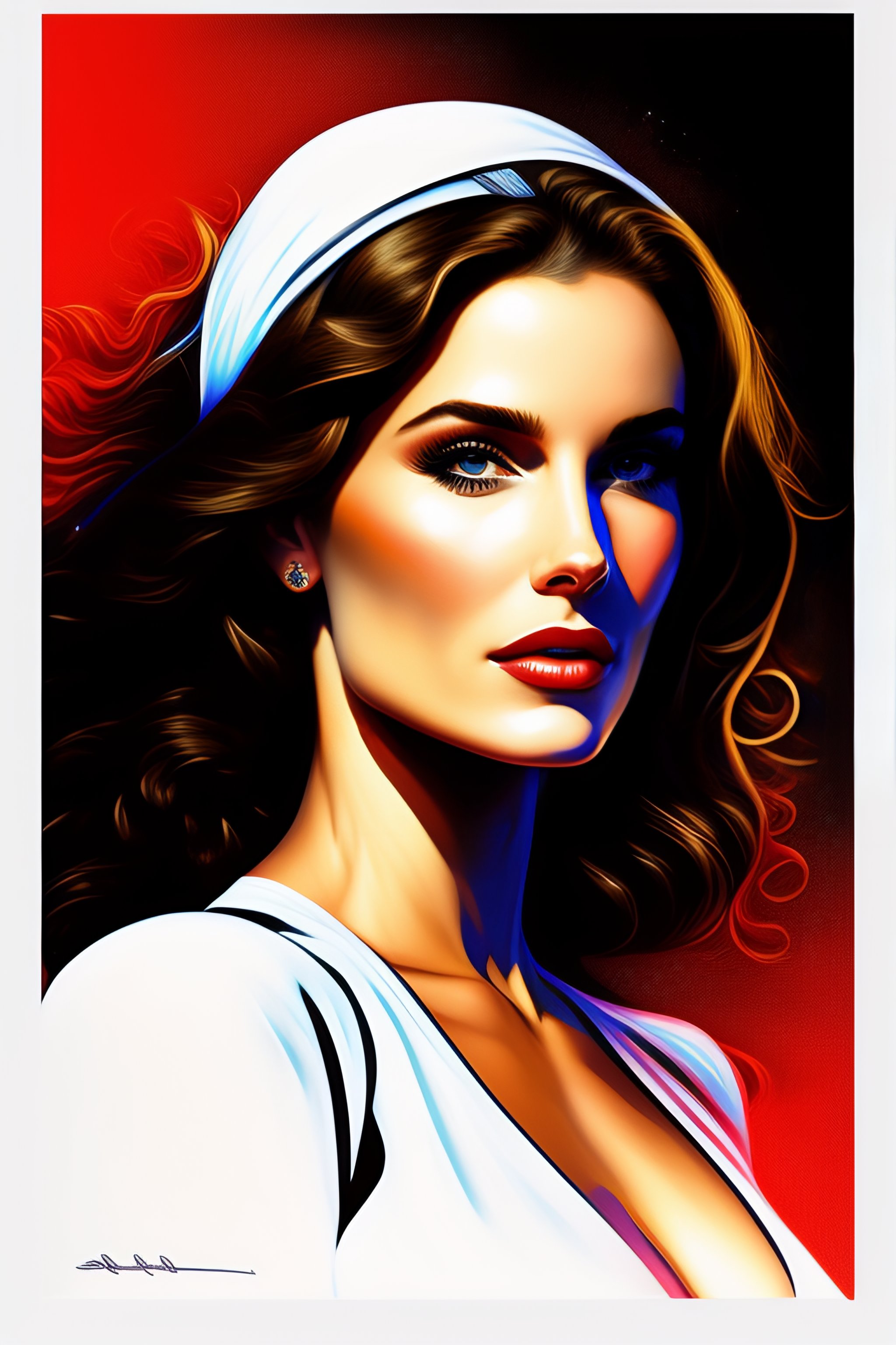 Lexica - White woman, comic style, low detail, scars